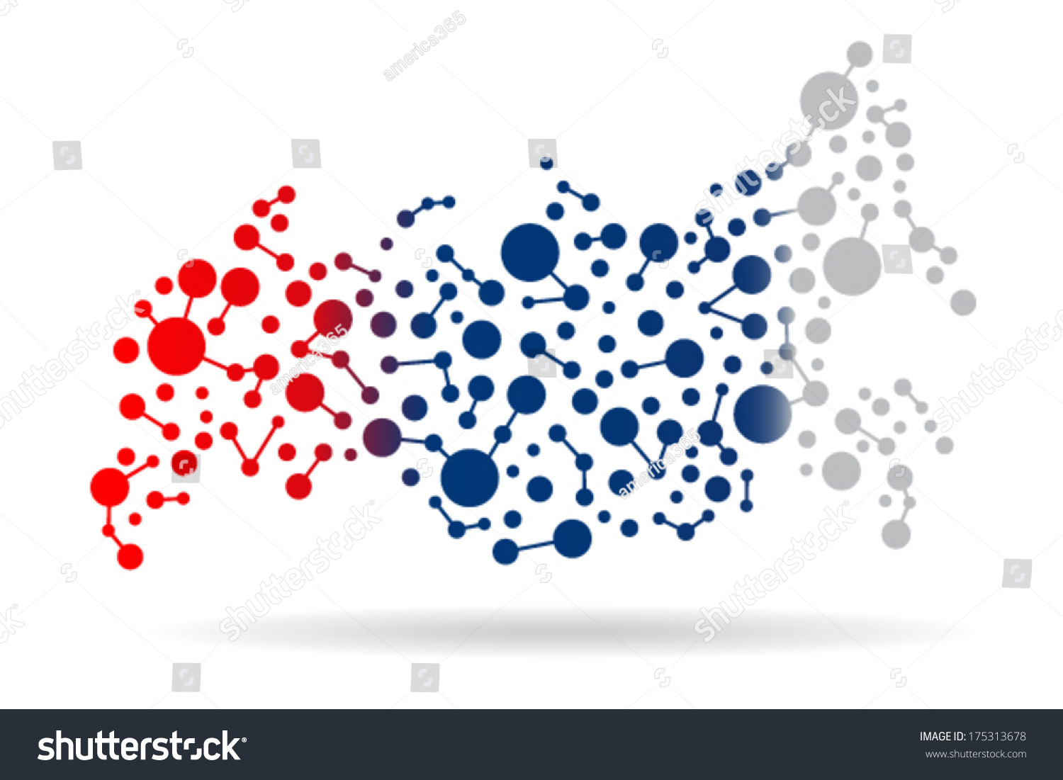 Russia Network Map Vector Design Stock Vector (Royalty Free) 175313678