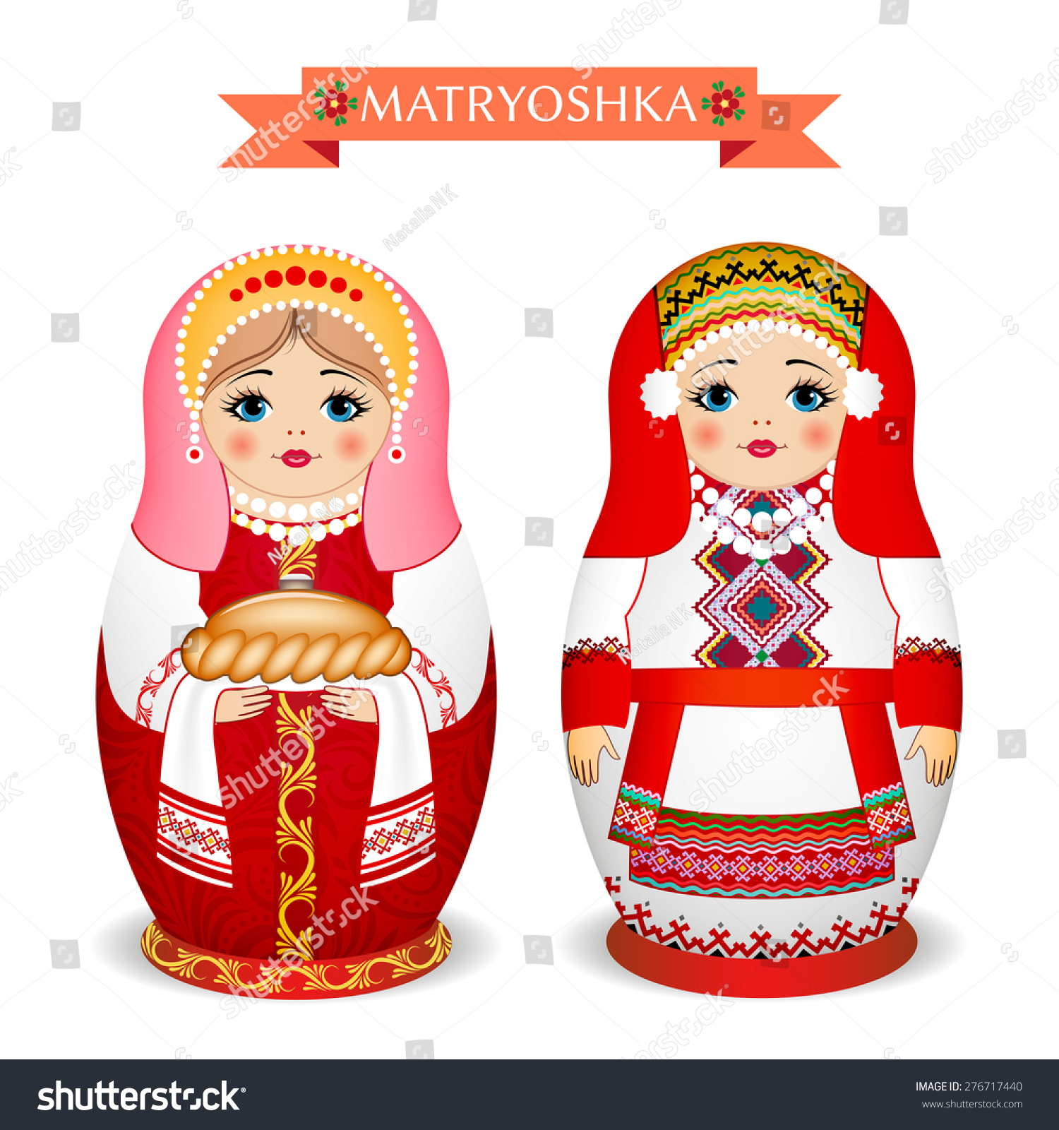 Russian Dolls Matryoshka Vector Illustration Stock Vector (Royalty Free ...