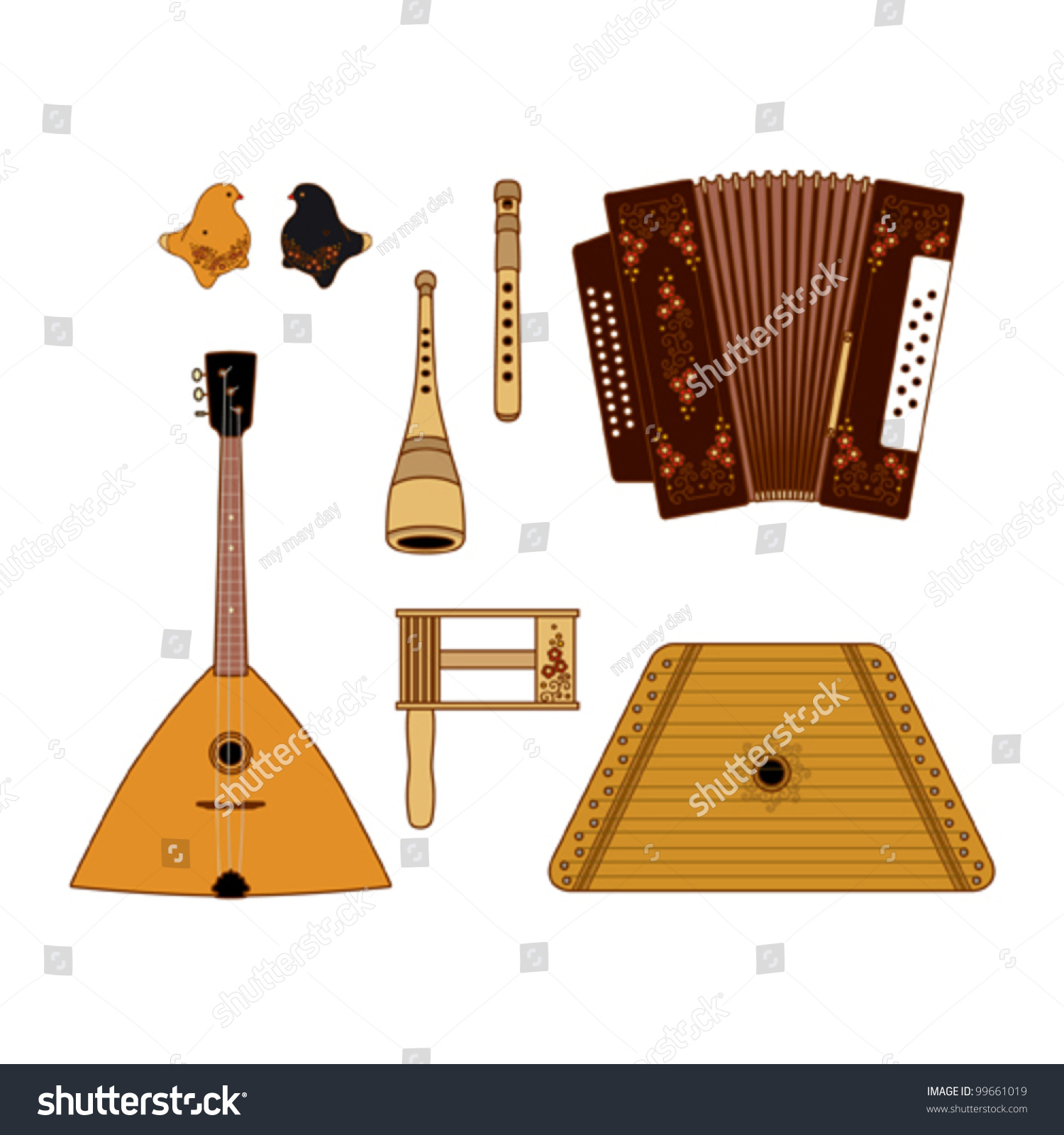 Russian Folk Music Instruments Stock Vector 99661019 - Shutterstock Russian Folk Music Instruments Stock Vector 99661019 - Shutterstock