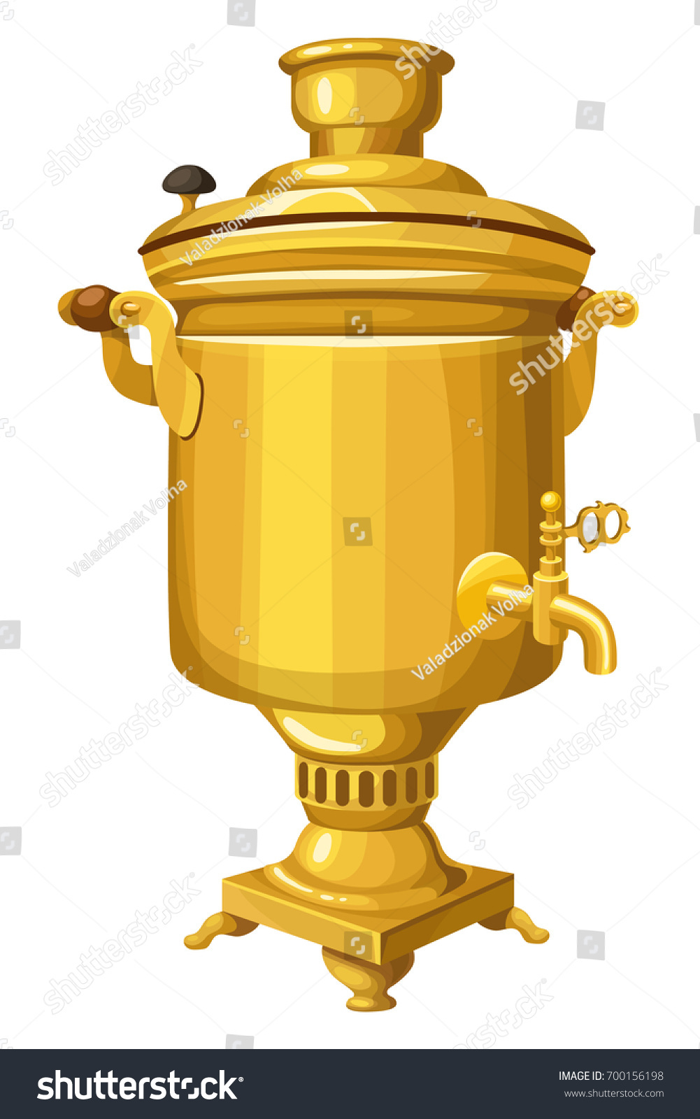 Russian Samovar Vector Illustration Stock Vector 700156198 - Shutterstock