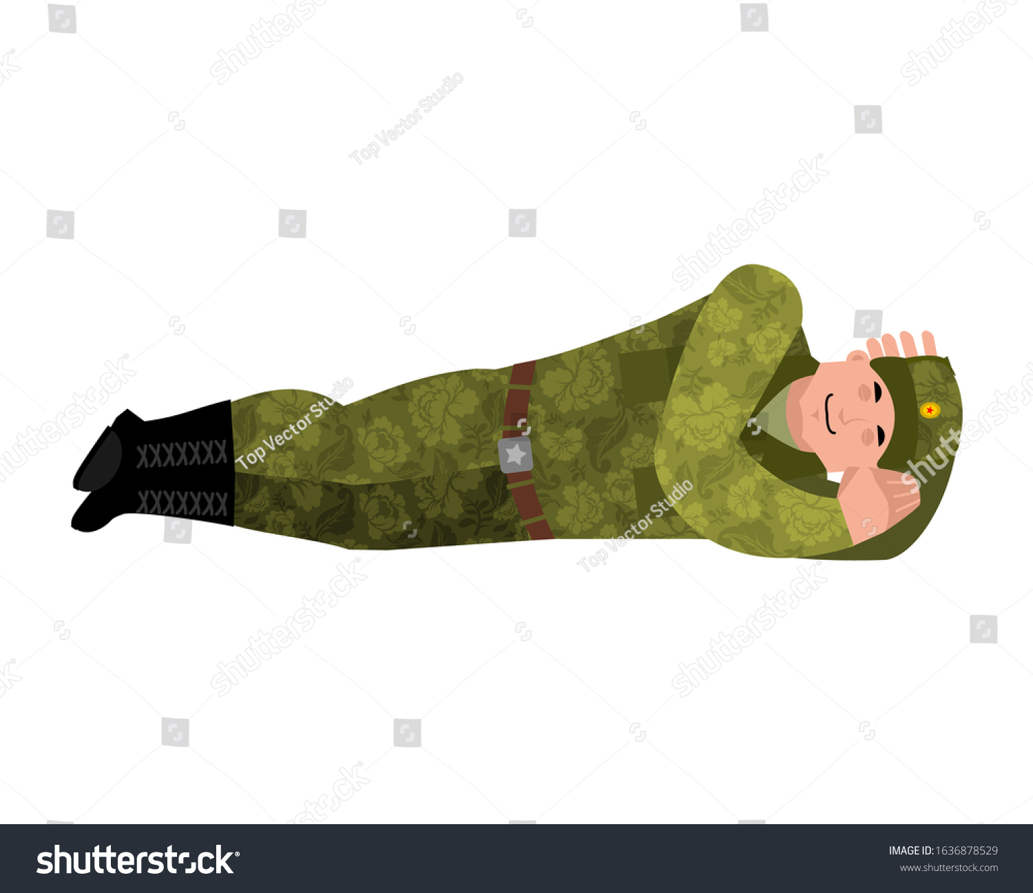 469 Soldier Sleeping Stock Illustrations Images And Vectors Shutterstock