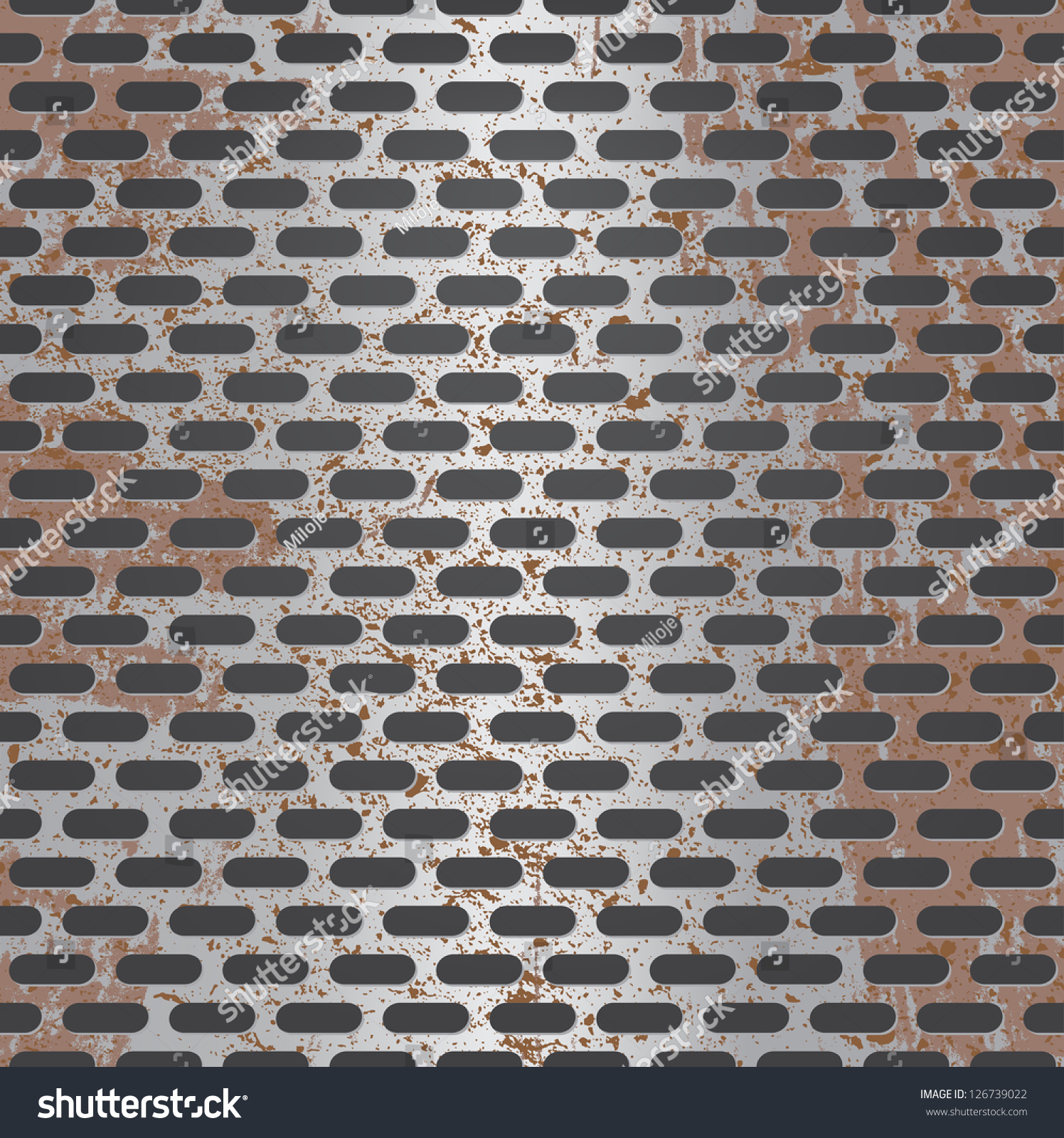 Rusted Metal Grid Stock Vector (Royalty Free) 126739022 | Shutterstock