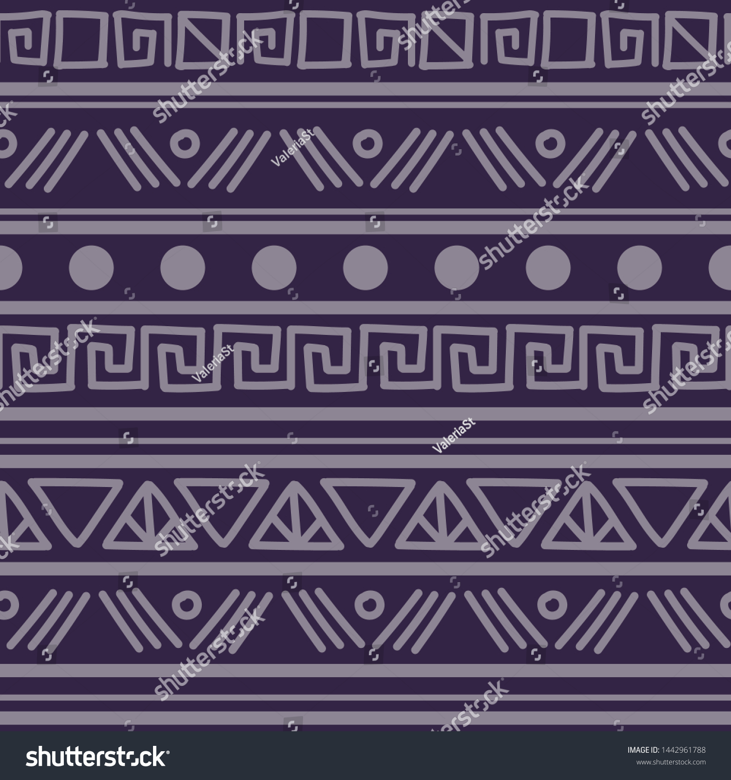 Rustic Pattern Made Hand Drawn Symbols Stock Vector (Royalty Free ...