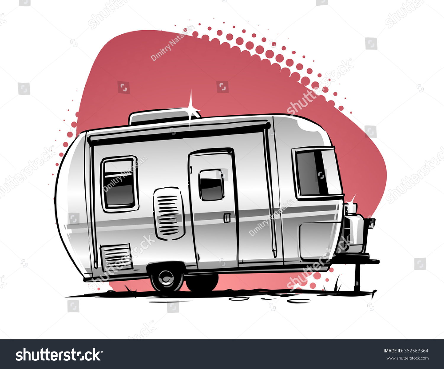 Rv Camper Trailer Icon Stock Vector (Royalty Free) 362563364 | Shutterstock