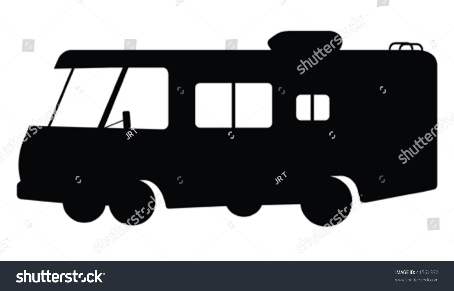 Rv Silhouette. Stock Vector Illustration 41561332 : Shutterstock