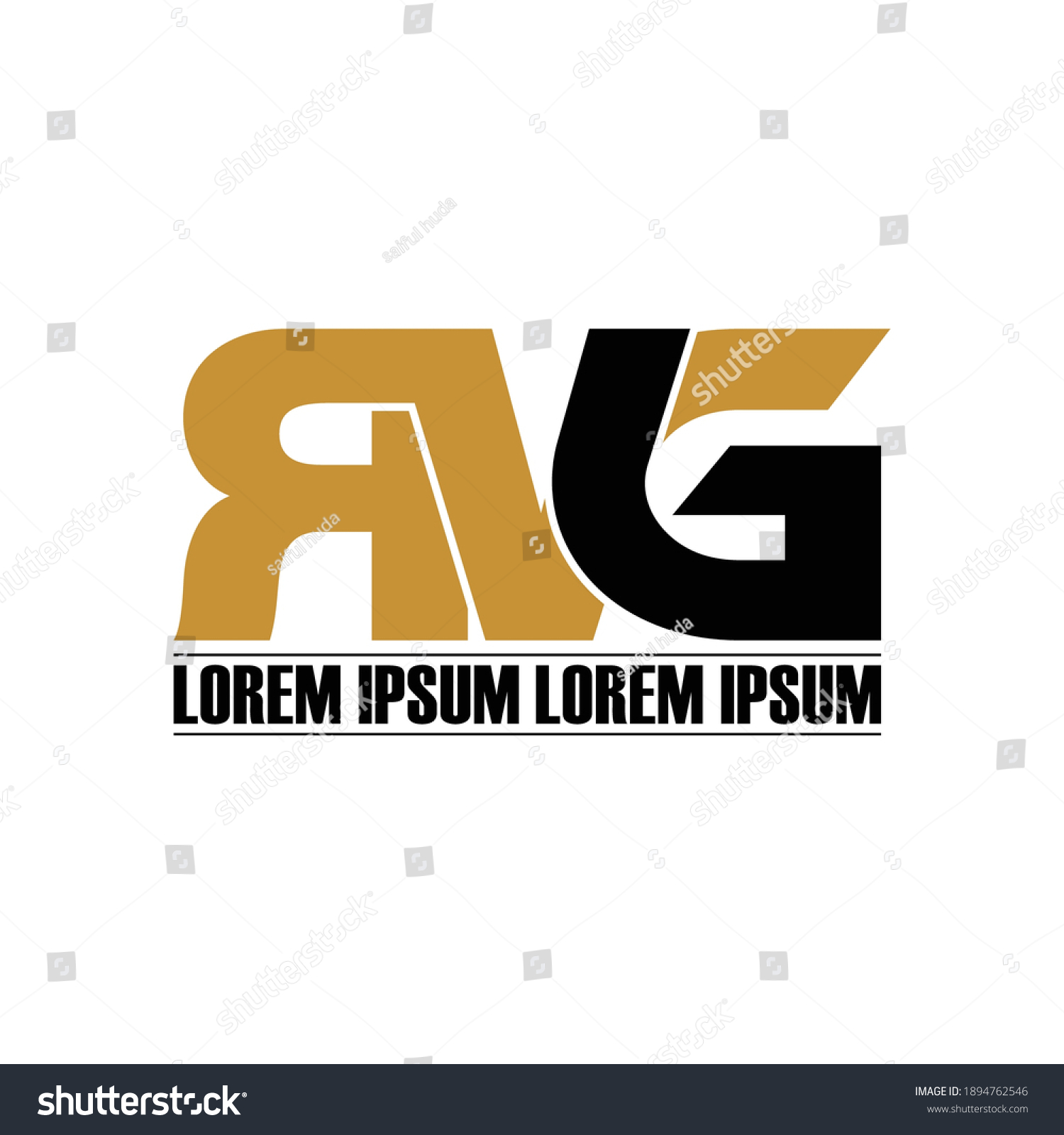Rvg Letter Monogram Logo Design Vector Stock Vector (Royalty Free ...