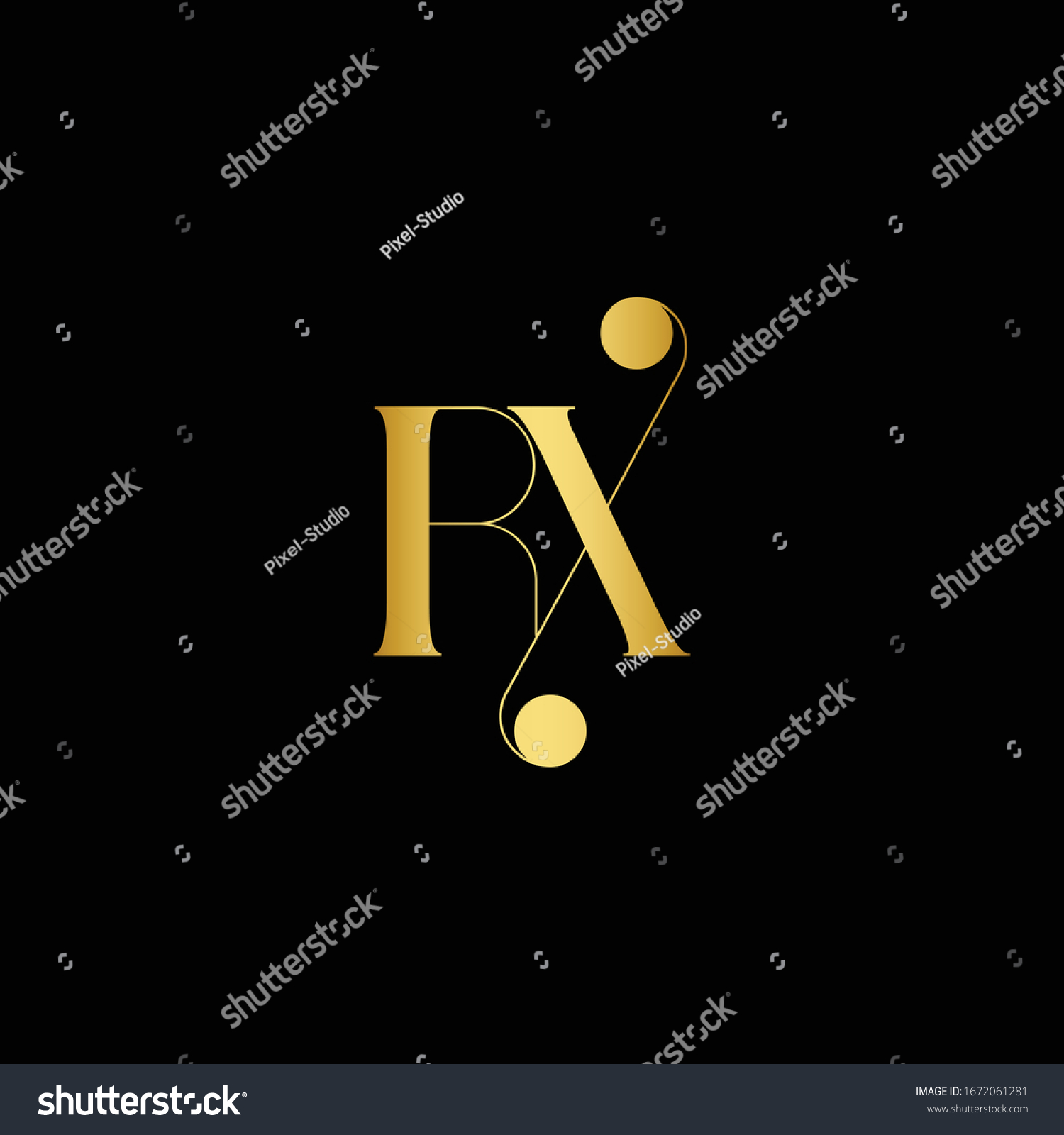 Rx Letter Logo Vector Template Stock Vector (Royalty Free) 1672061281 ...