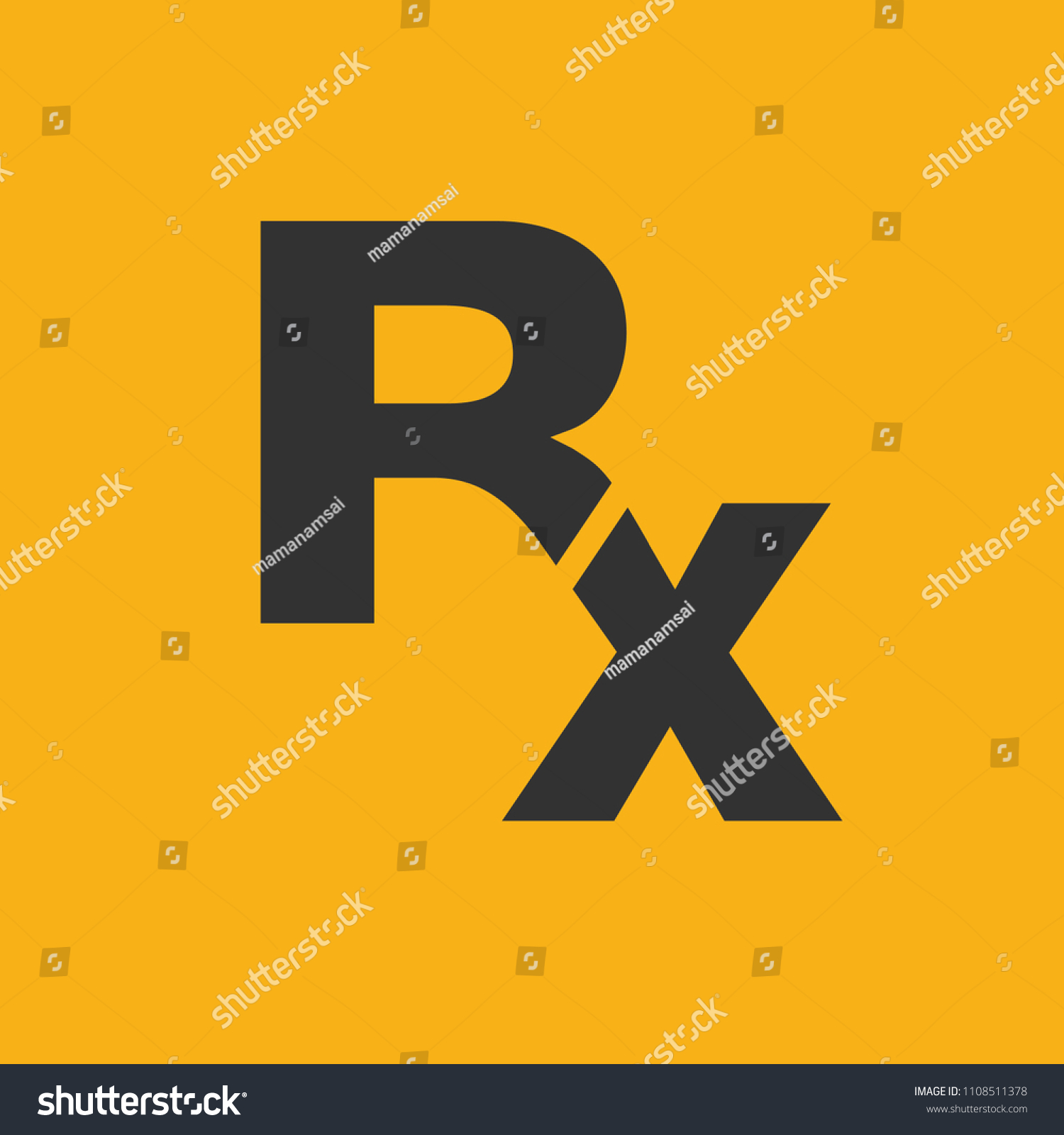 Rx Symbol Vector Icon Design Stock Vector (Royalty Free) 1108511378 ...