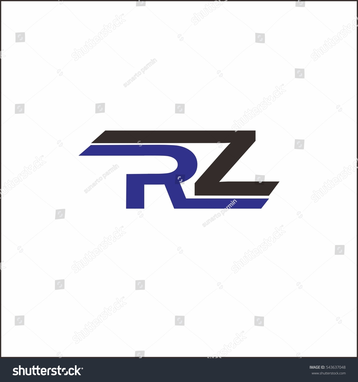 Rz Letter Logo Vector Stock Vector 543637048 - Shutterstock