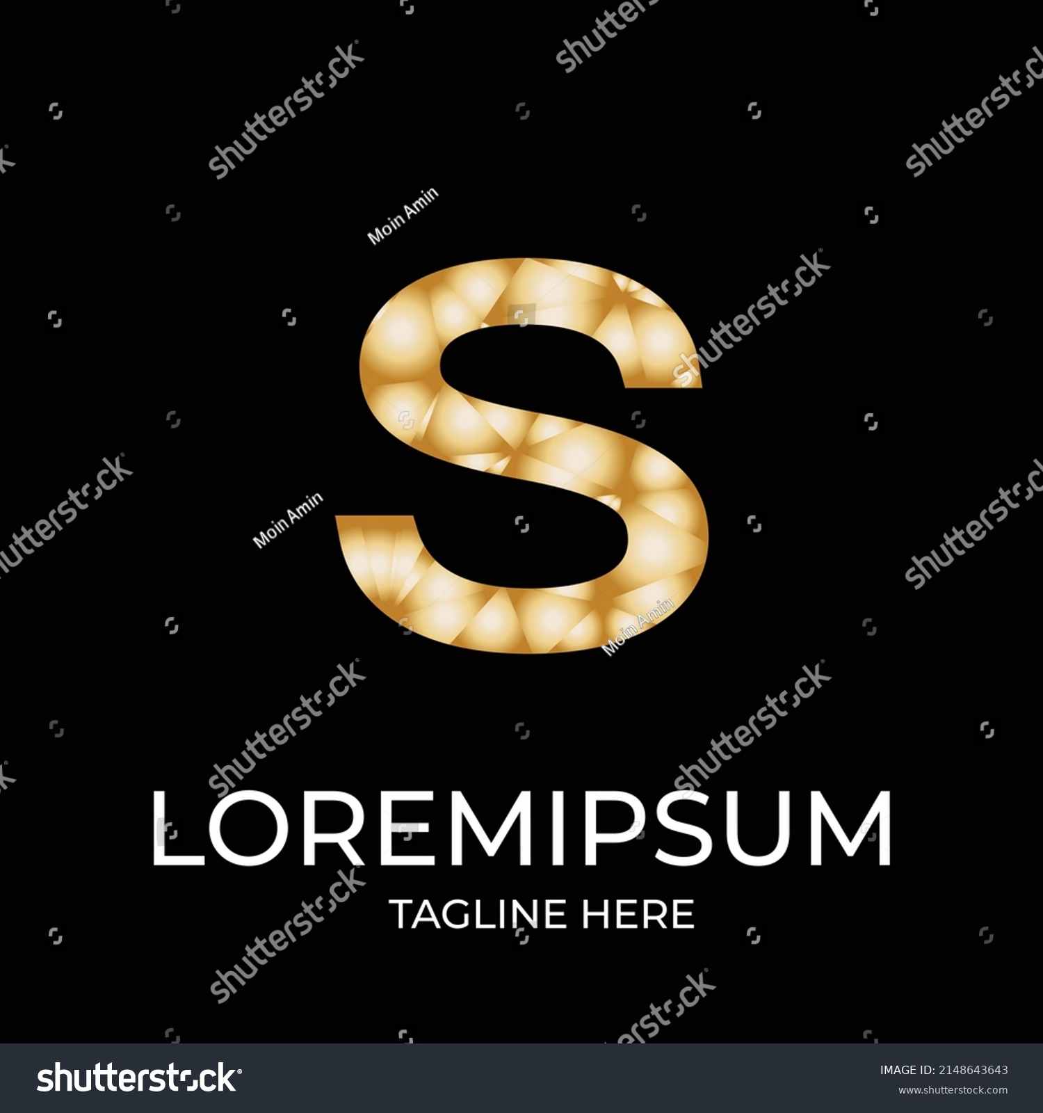 S Abstract Gold Logo Design Vector Stock Vector (Royalty Free ...