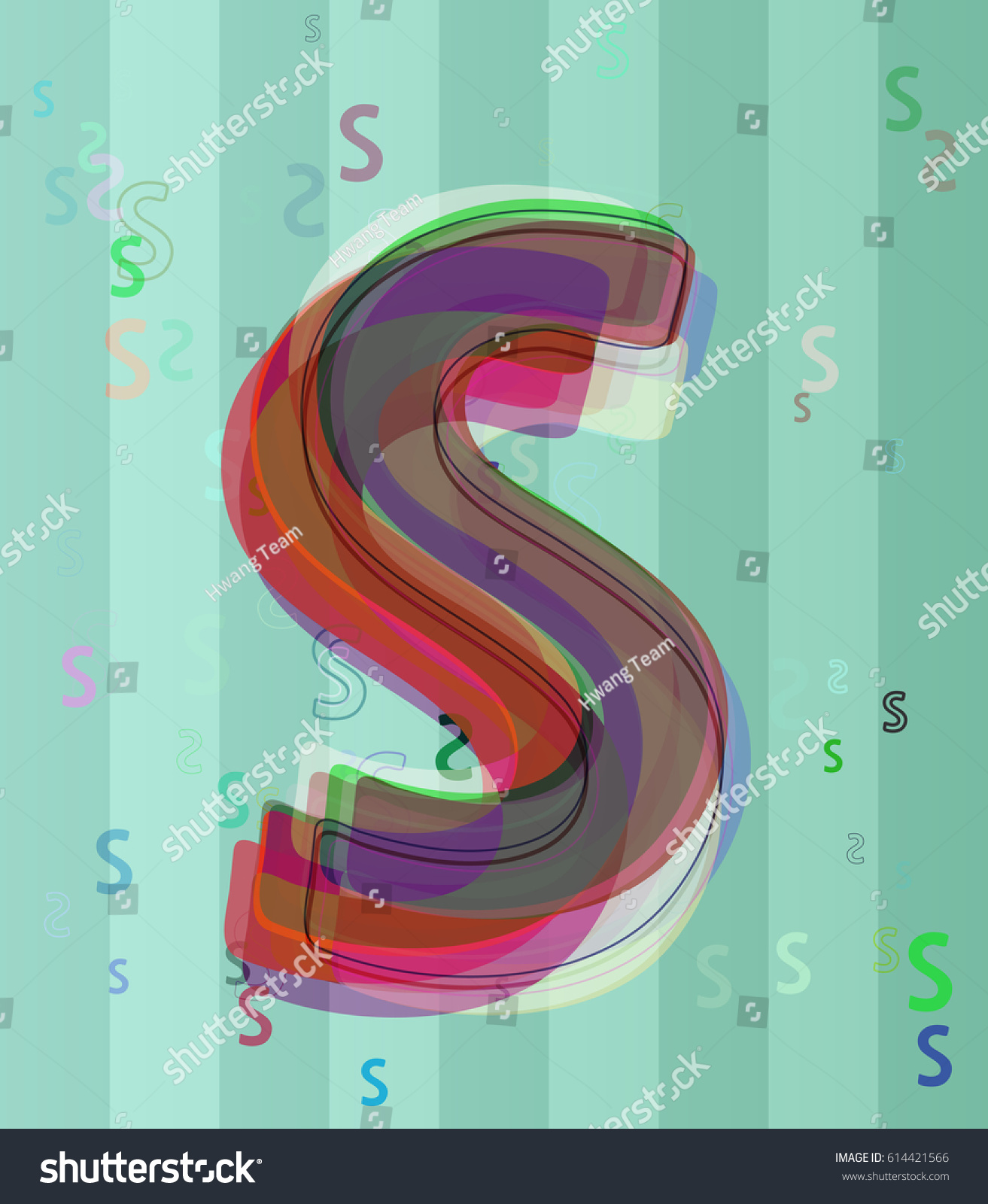 S Alphabet Icon Texture Stock Vector (Royalty Free) 614421566