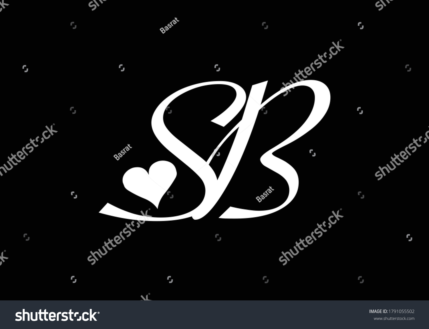 S B Initial Letter Logo Design Stock Vector (Royalty Free) 1791055502 ...