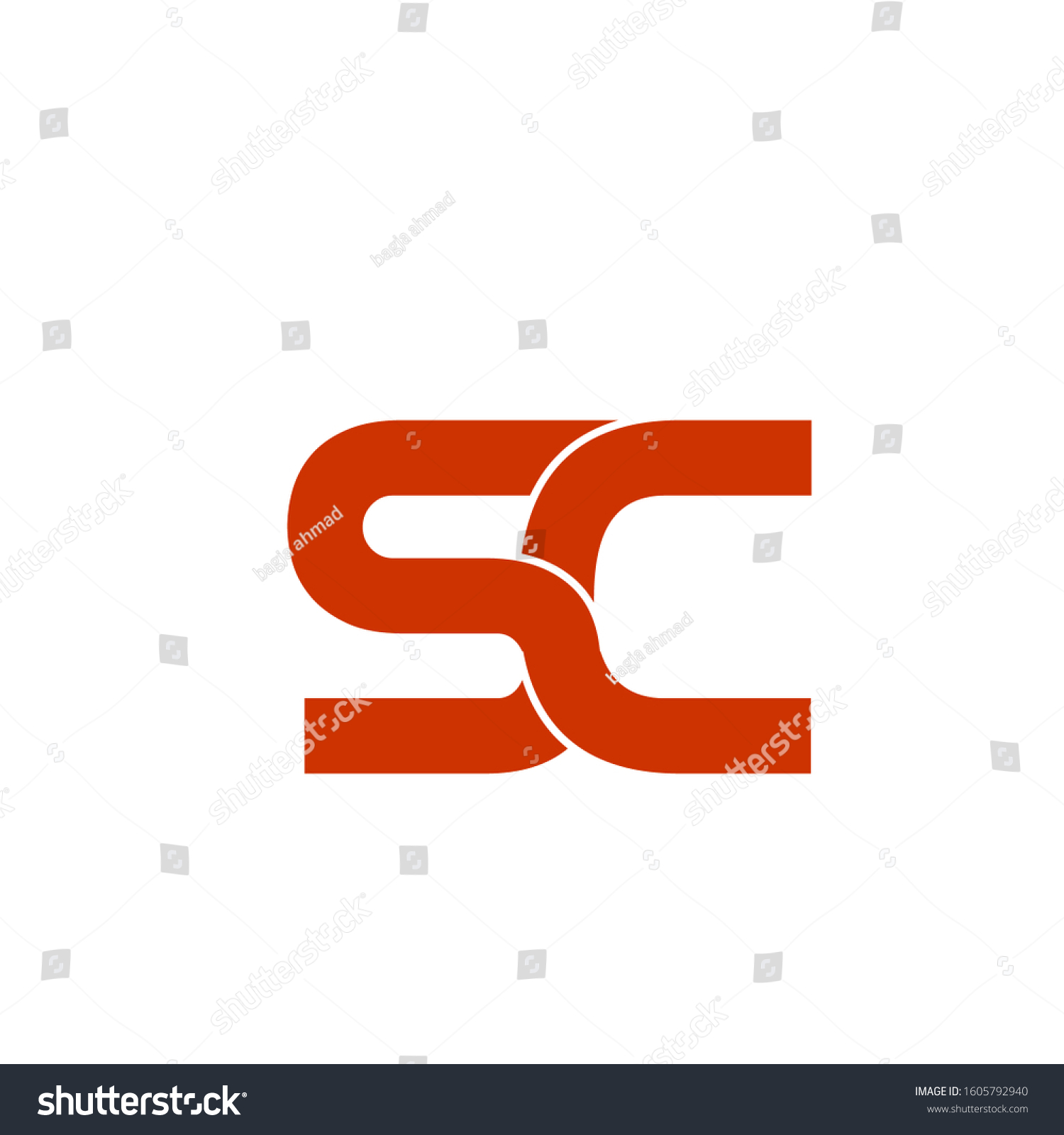 S C Logo Design Simple Modern Stock Vector (Royalty Free) 1605792940 ...