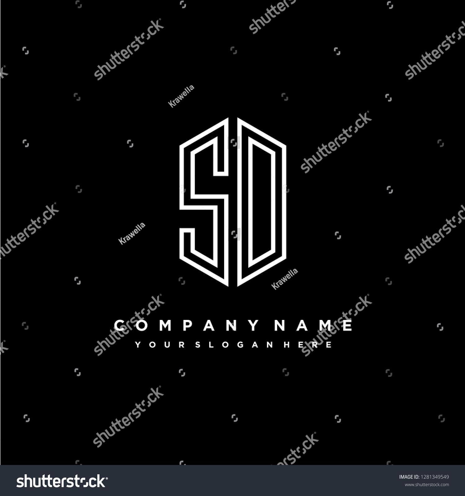 S D Initial Letter Modern Logo Stock Vector (Royalty Free) 1281349549 ...