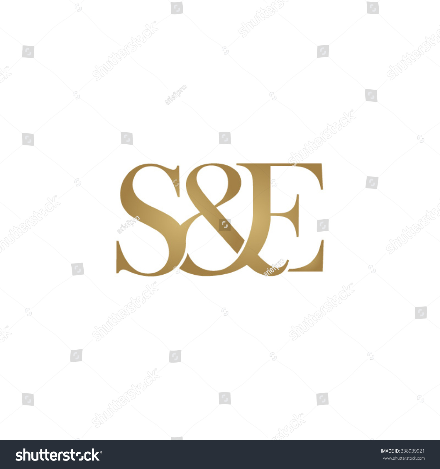 Se Initial Logo Ampersand Monogram Golden Stock Vector Royalty Free 338939921 Shutterstock