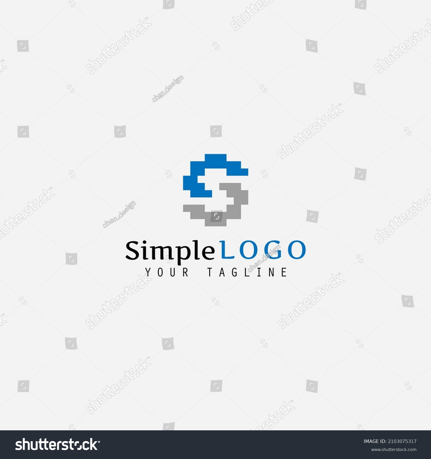 S Initial Logo Design S Simple Stock Vector (Royalty Free) 2103075317 ...