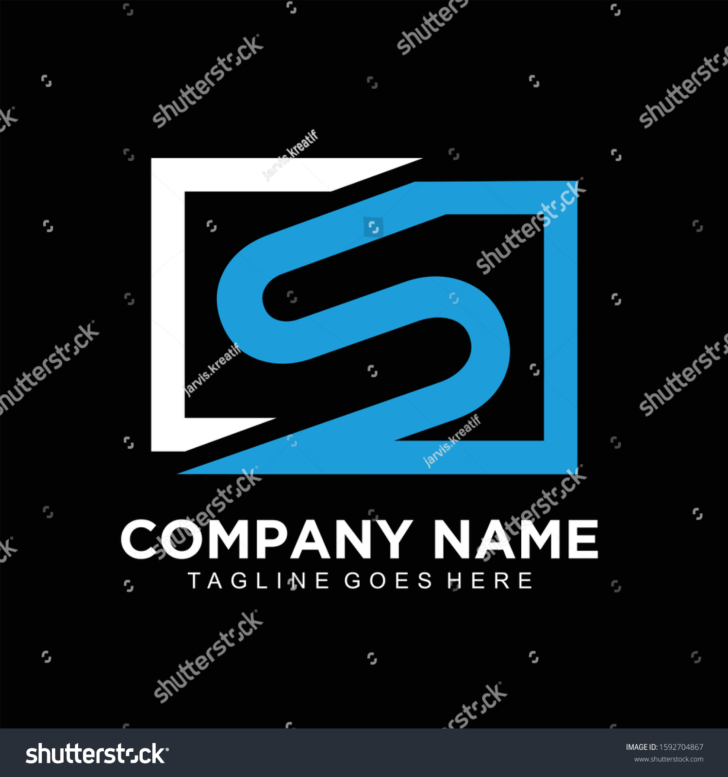 S Initial Logo Simple Clean Design Stock Vector (Royalty Free ...