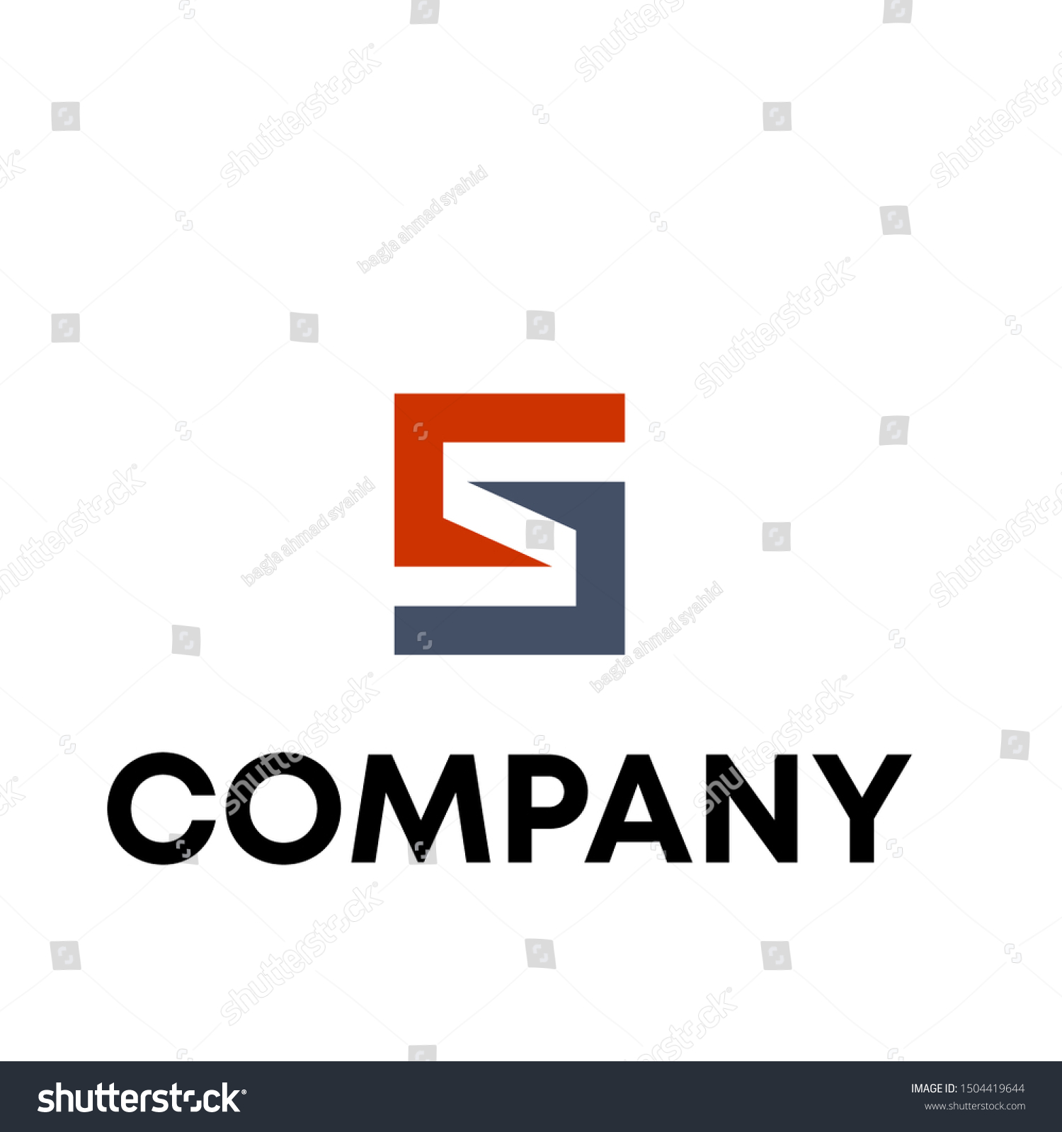 S Initial Sign Logo Vector Geometric Stock Vector (Royalty Free) 1504419644