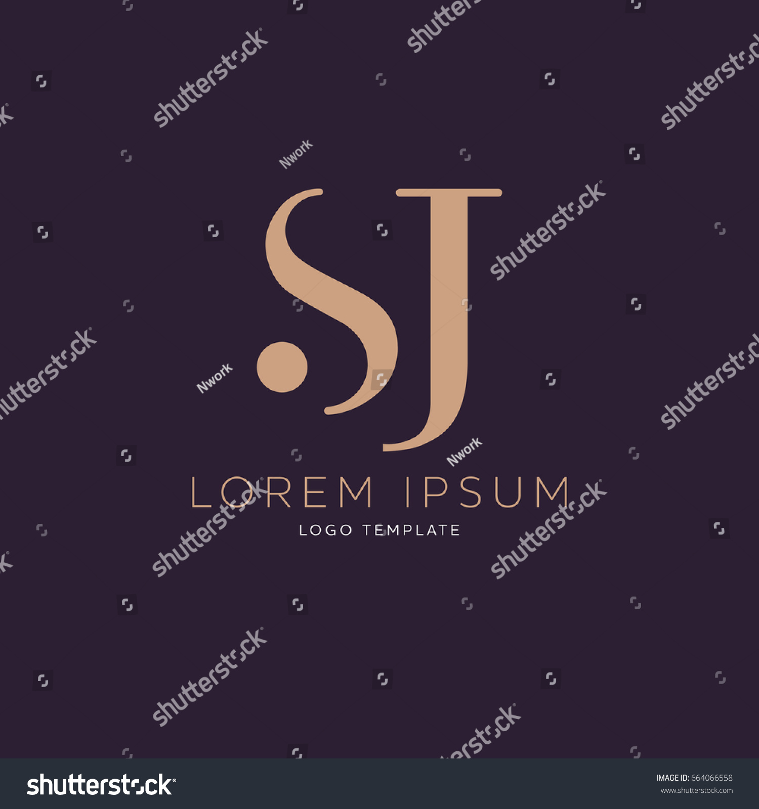 S J Logo Design Template Stock Vector (Royalty Free) 664066558
