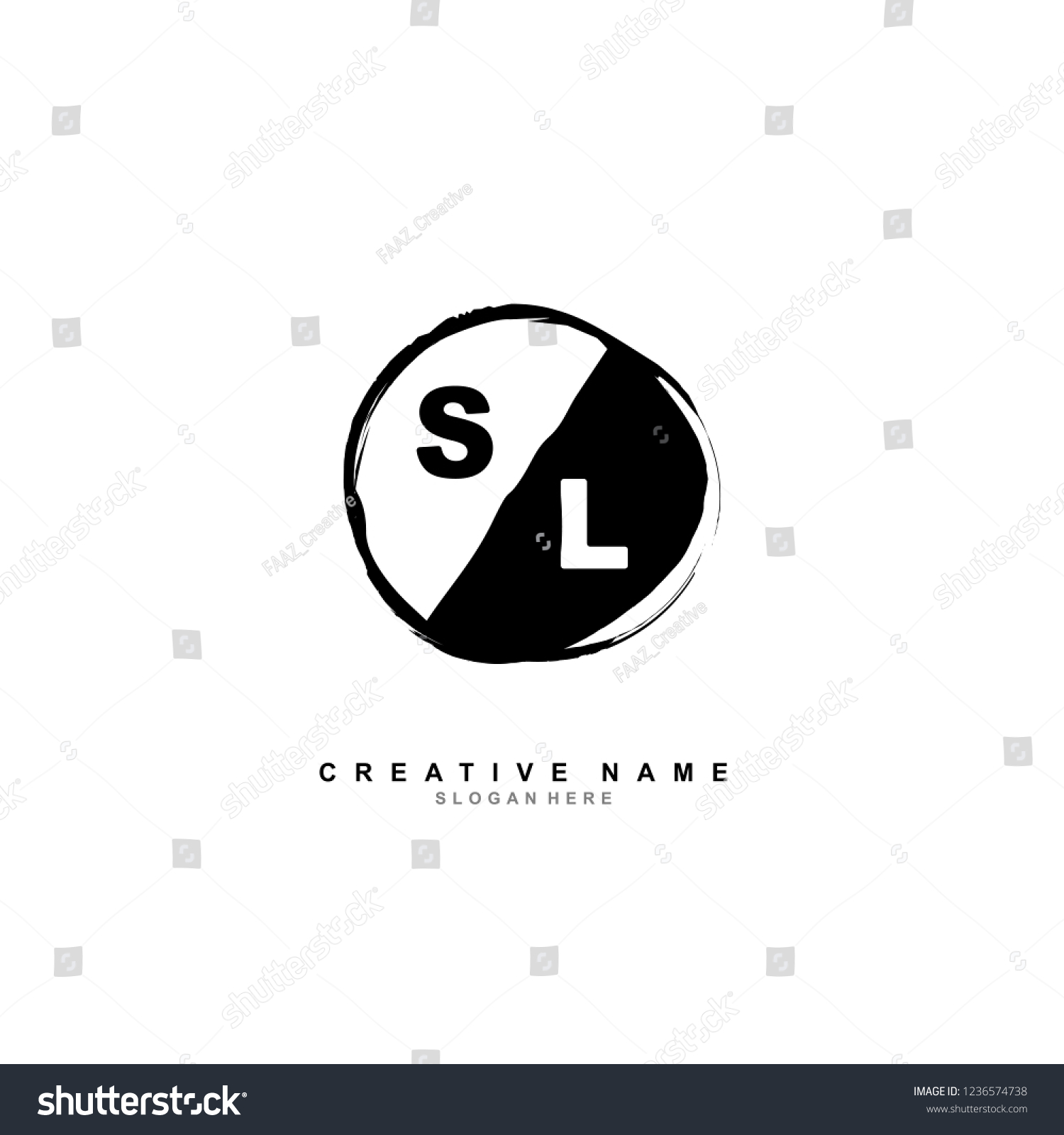 S L Sl Initial Logo Template Stock Vector (Royalty Free) 1236574738 ...