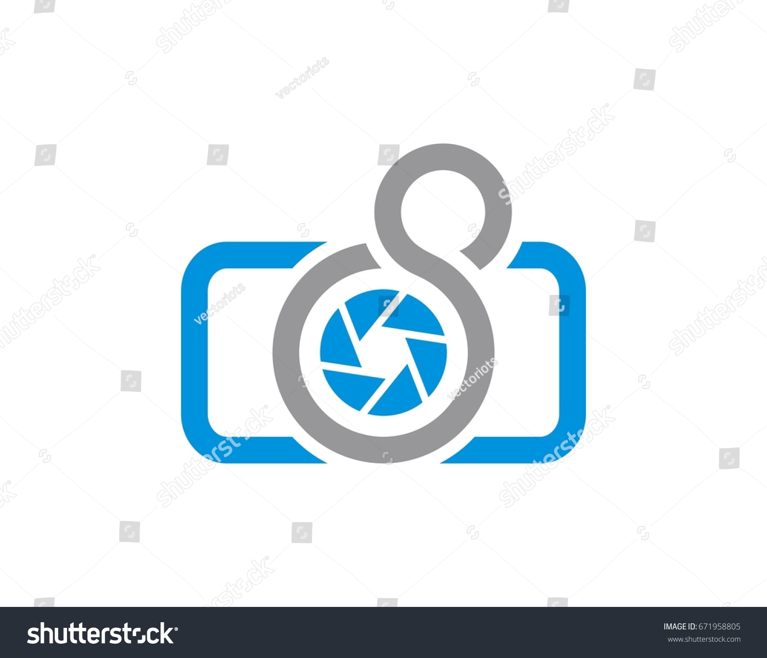 S Letter Camera Logo Vector Stock Vector (Royalty Free) 671958805