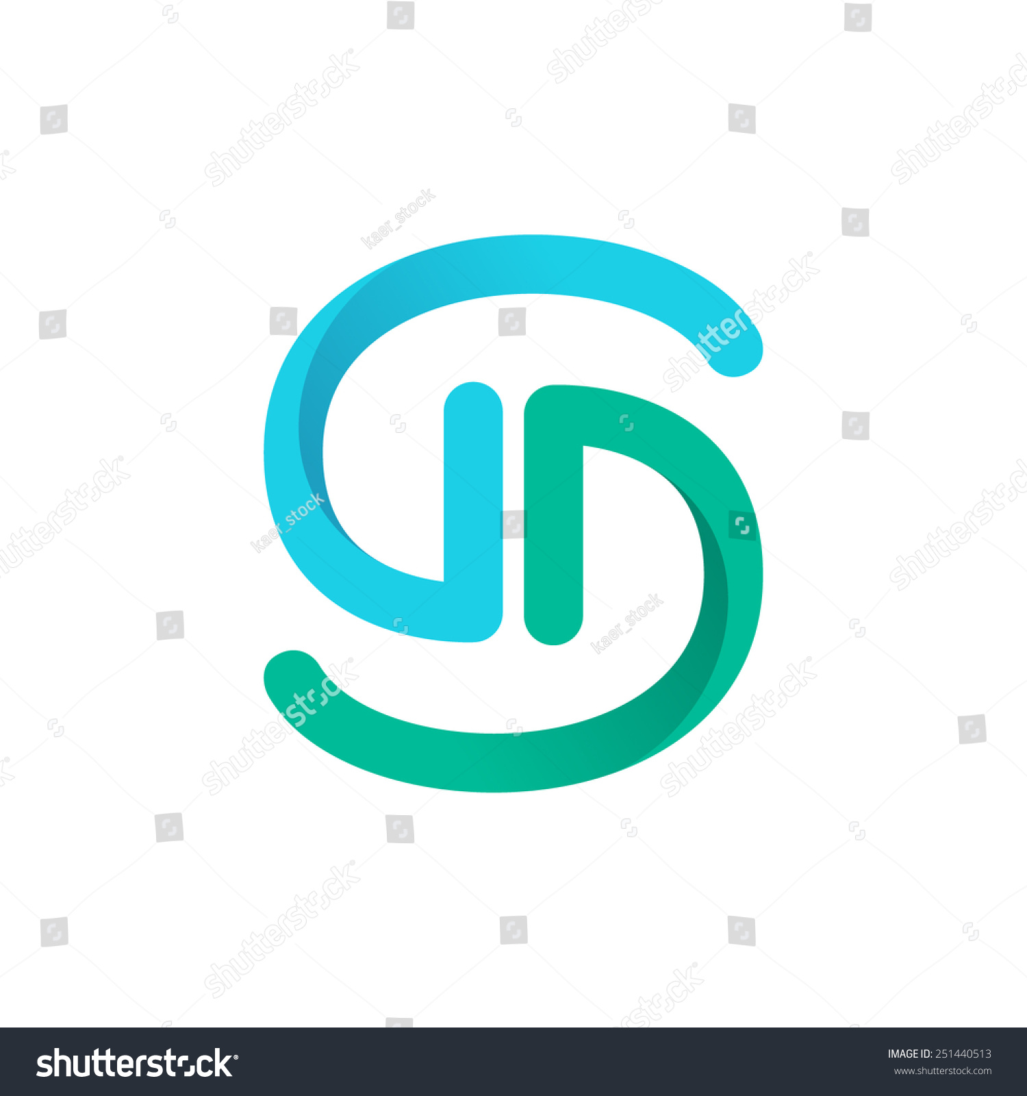 S Letter Line Logo Stock Vector (Royalty Free) 251440513