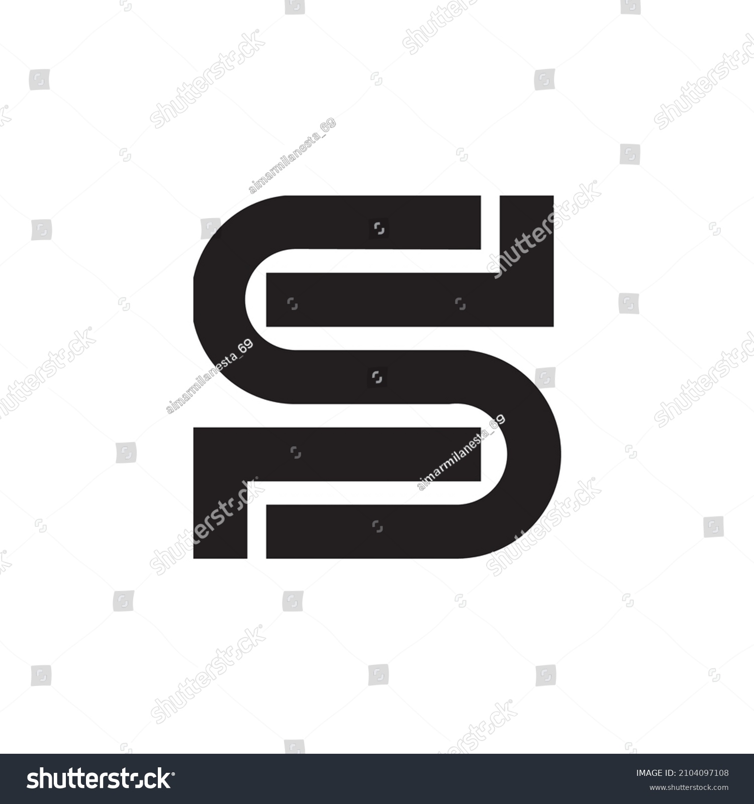 S Letter Logo Vector Illustartion Stock Vector (Royalty Free ...