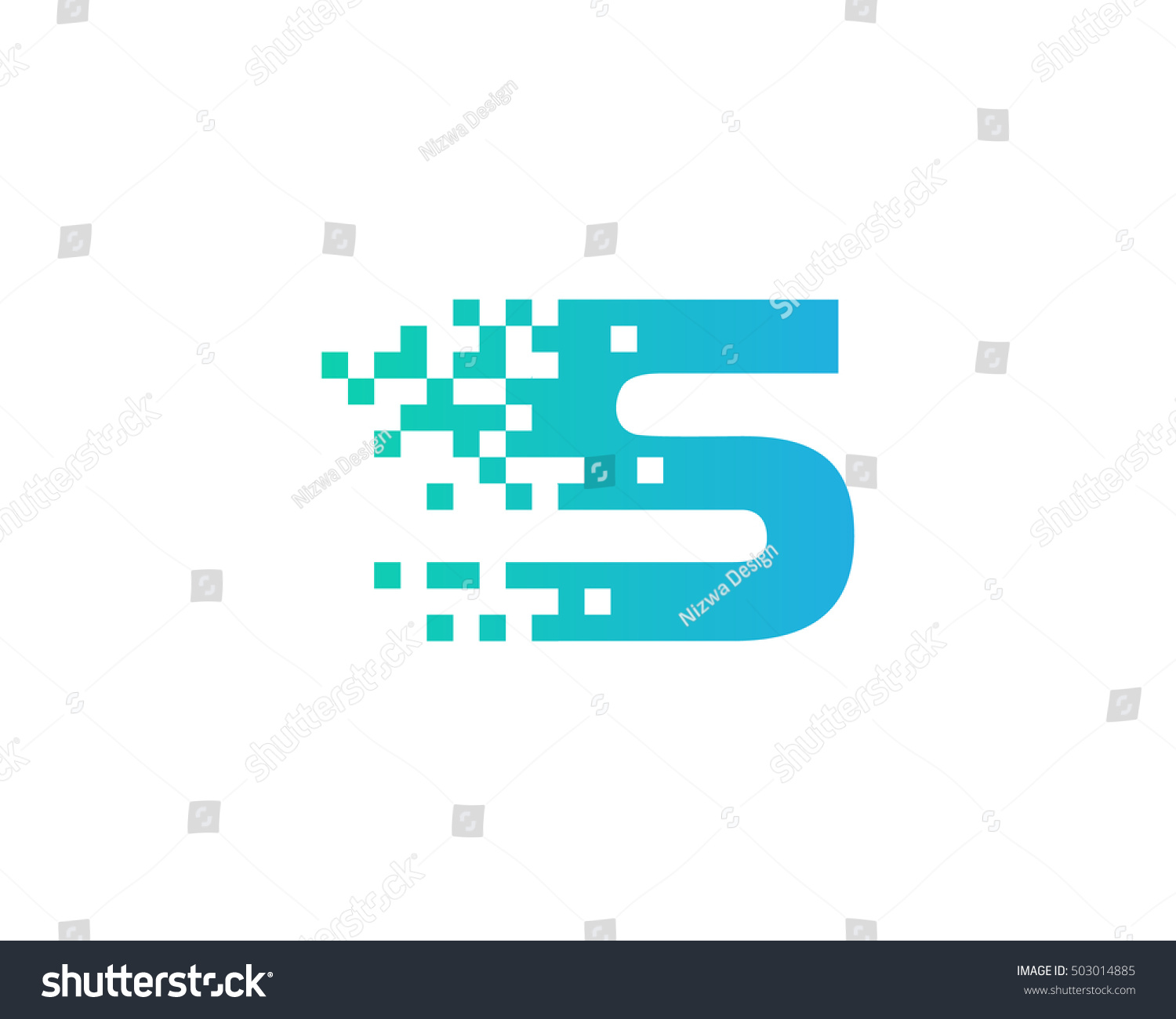 S Letter Pixel Motion Logo Design Stock Vector (Royalty Free) 503014885 ...