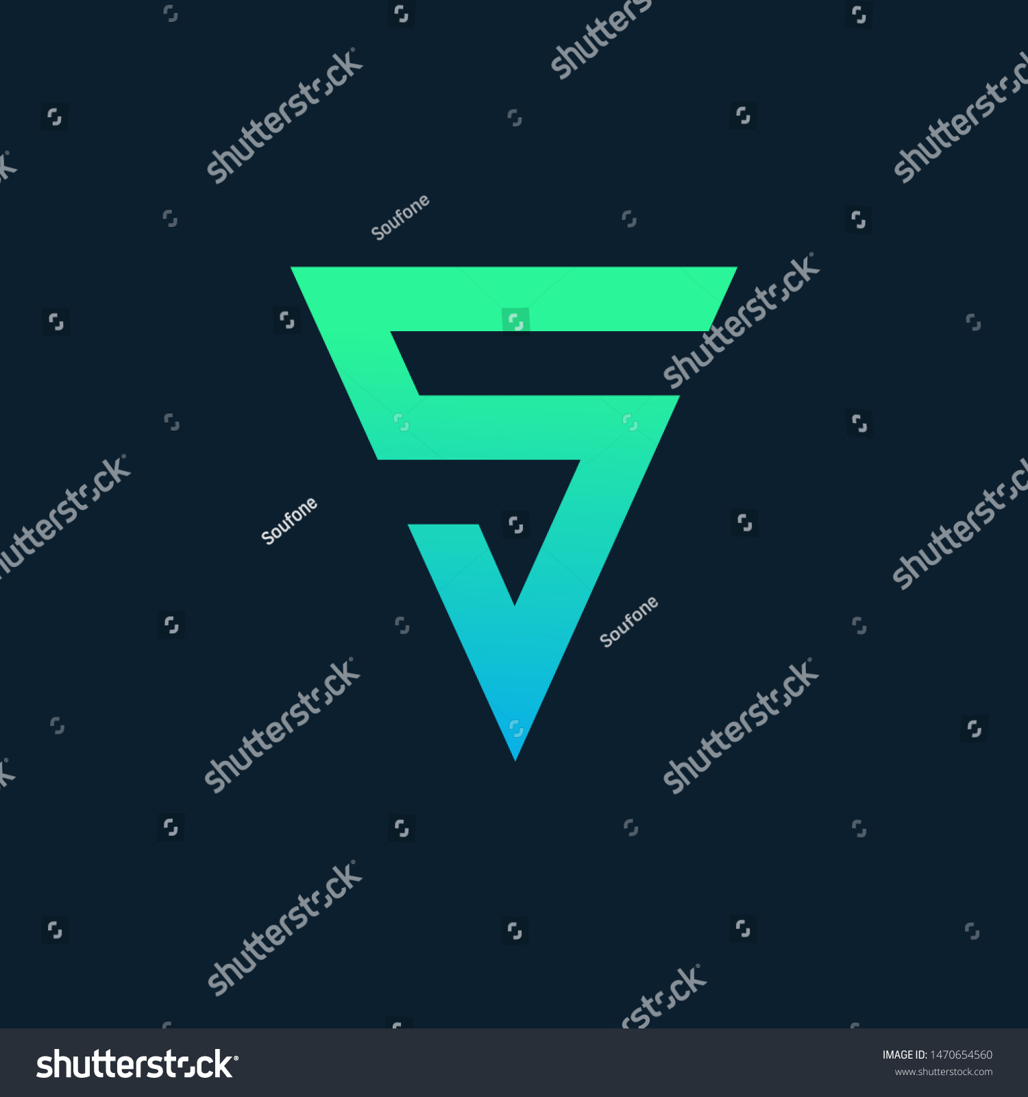 S Letter Tech Logo Icon Stock Vector (Royalty Free) 1470654560