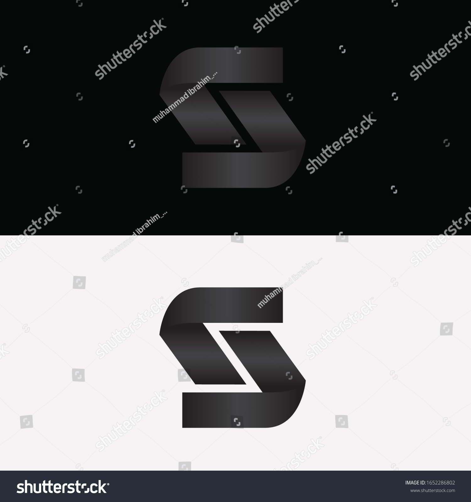 S Logo Black Design Stock Vector (Royalty Free) 1652286802 | Shutterstock