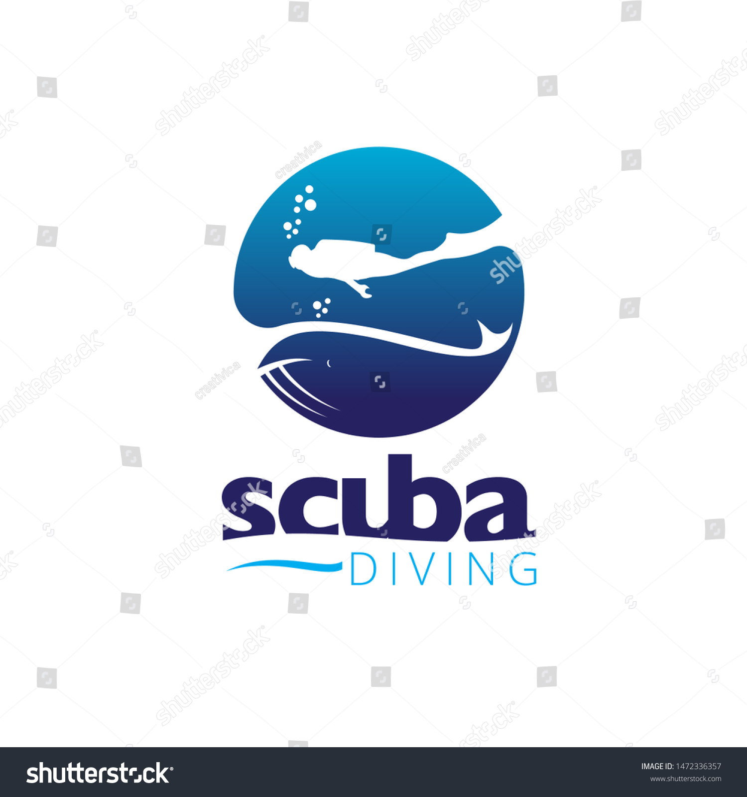S Logo Letter Based Scuba Diving Stock Vector (Royalty Free) 1472336357