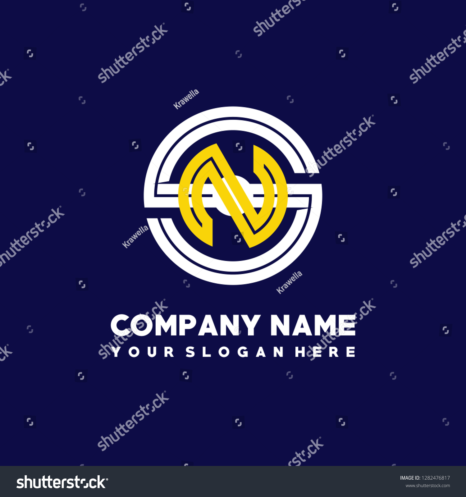 S N Initial Letter Modern Logo Stock Vector (Royalty Free) 1282476817 ...