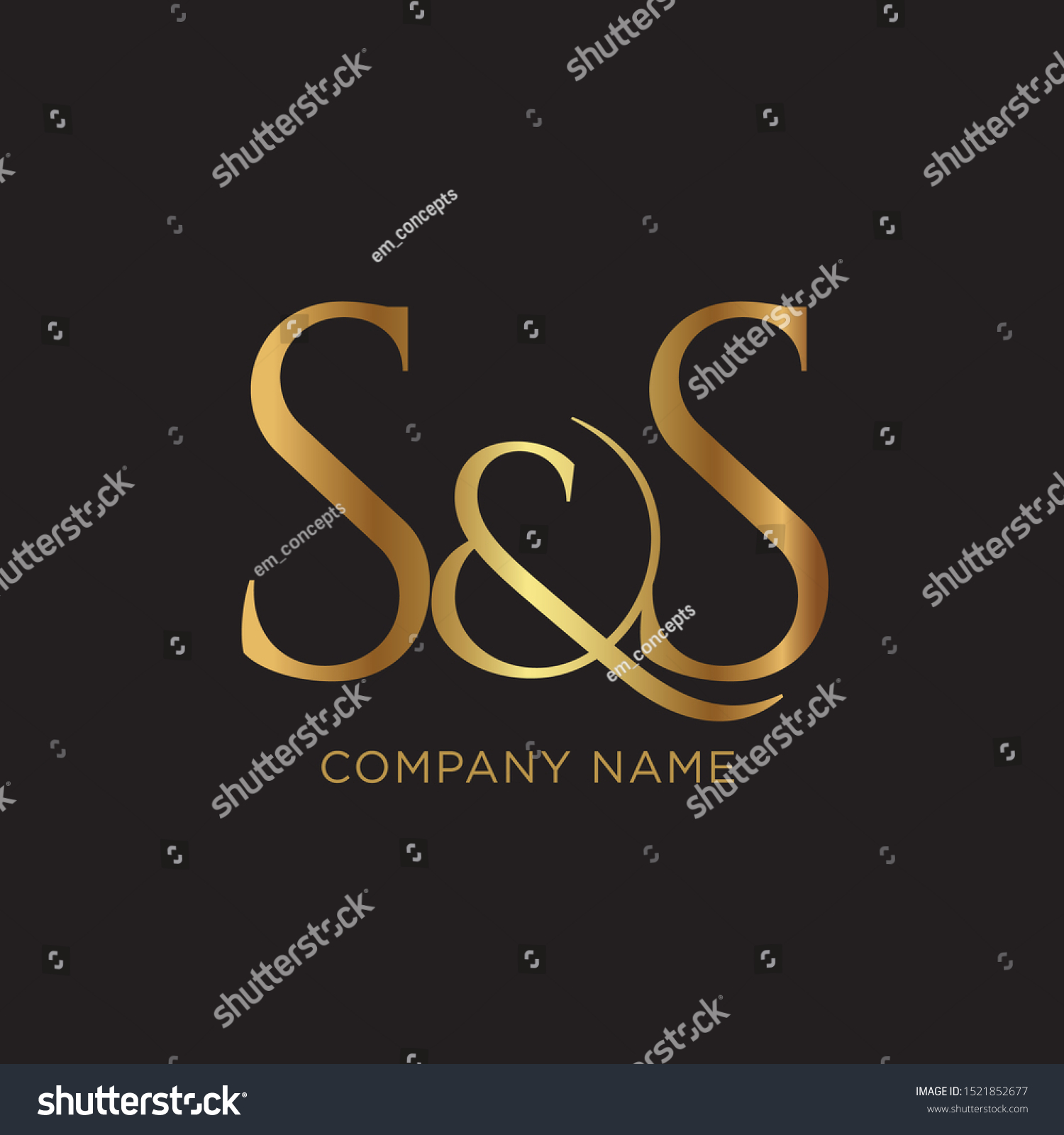 Ss Gold Logo Design Vector Stock Vector (Royalty Free) 1521852677 ...