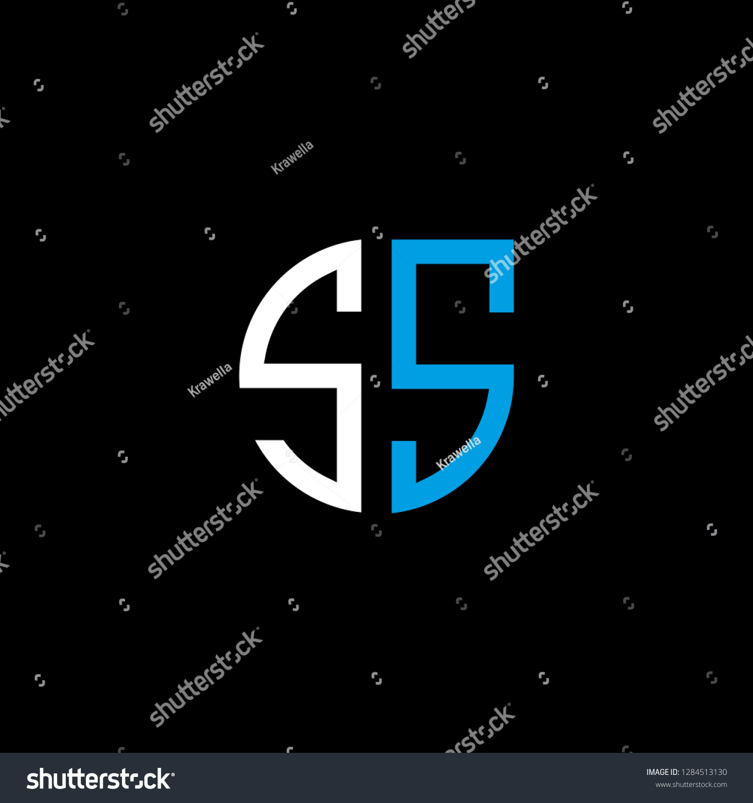 S S Initial Letter Modern Logo Stock Vector (Royalty Free) 1284513130 ...