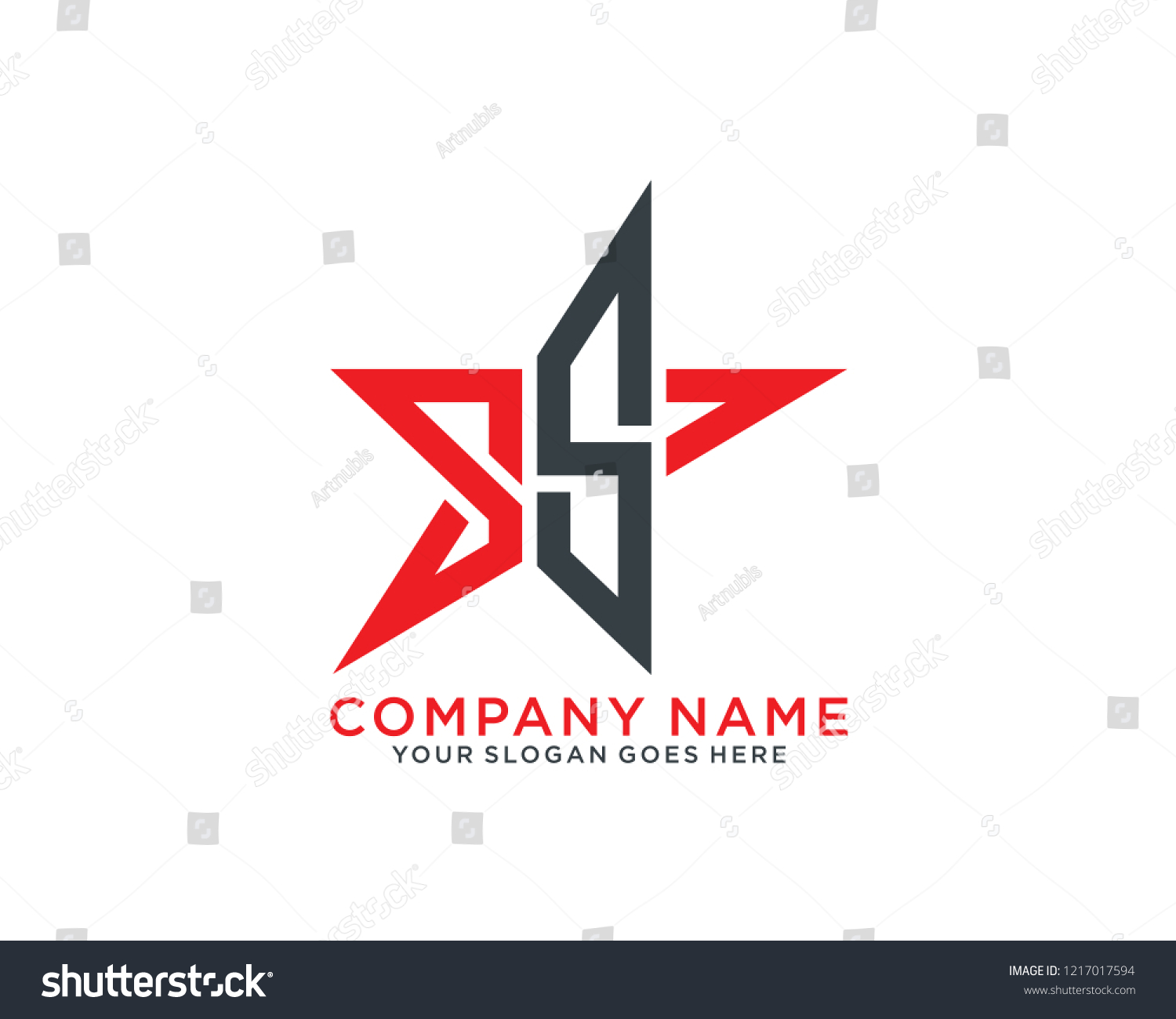 S S Initial Logo Concept Star Stock Vector (Royalty Free) 1217017594