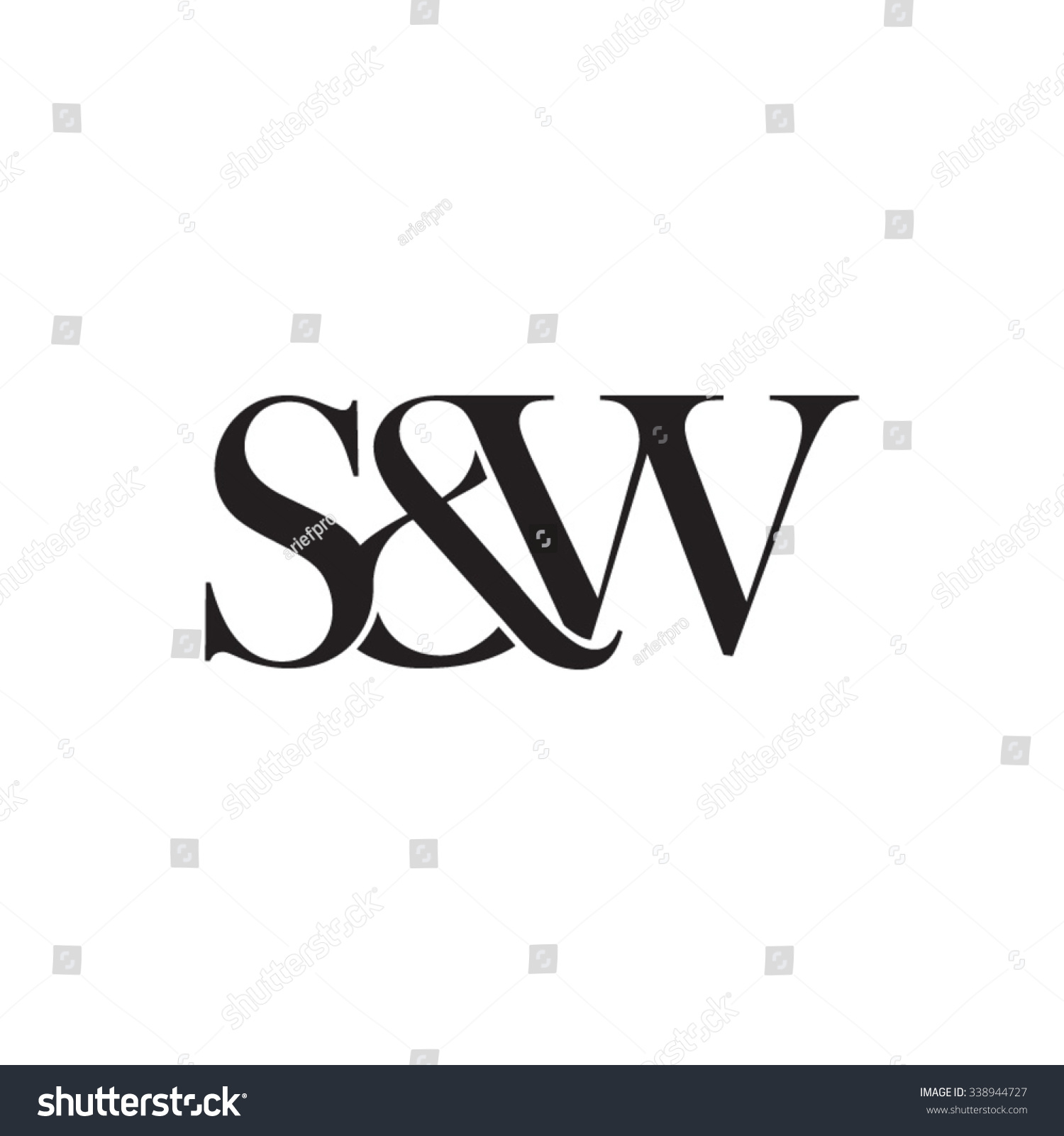 Sw Initial Logo Ampersand Monogram Logo Stock Vector (Royalty Free ...