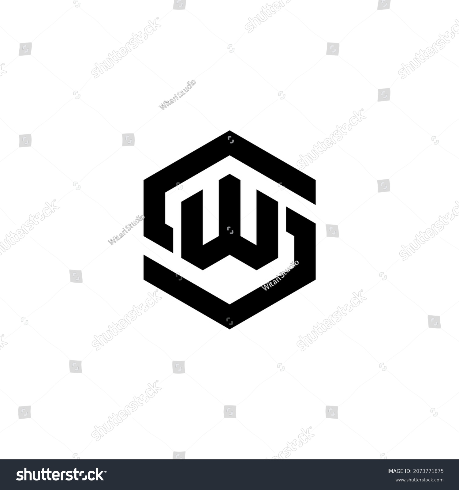 S W Sw Ws Initial Logo Stock Vector (Royalty Free) 2073771875 ...