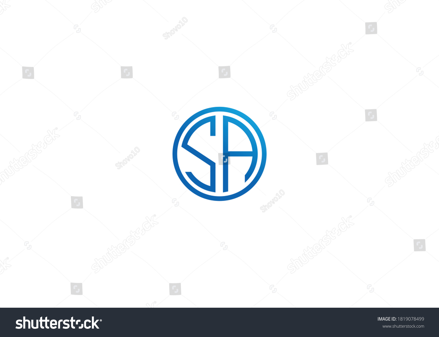 Sa Initial Letters Looping Linked Circle Stock Vector (Royalty Free ...