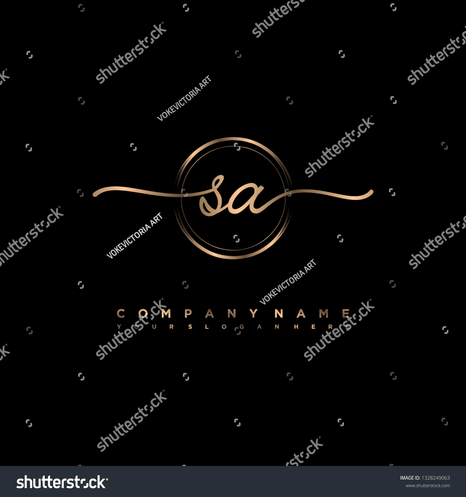 Sa Initial Signature Logo Handwriting Logo Stock Vector (Royalty Free ...