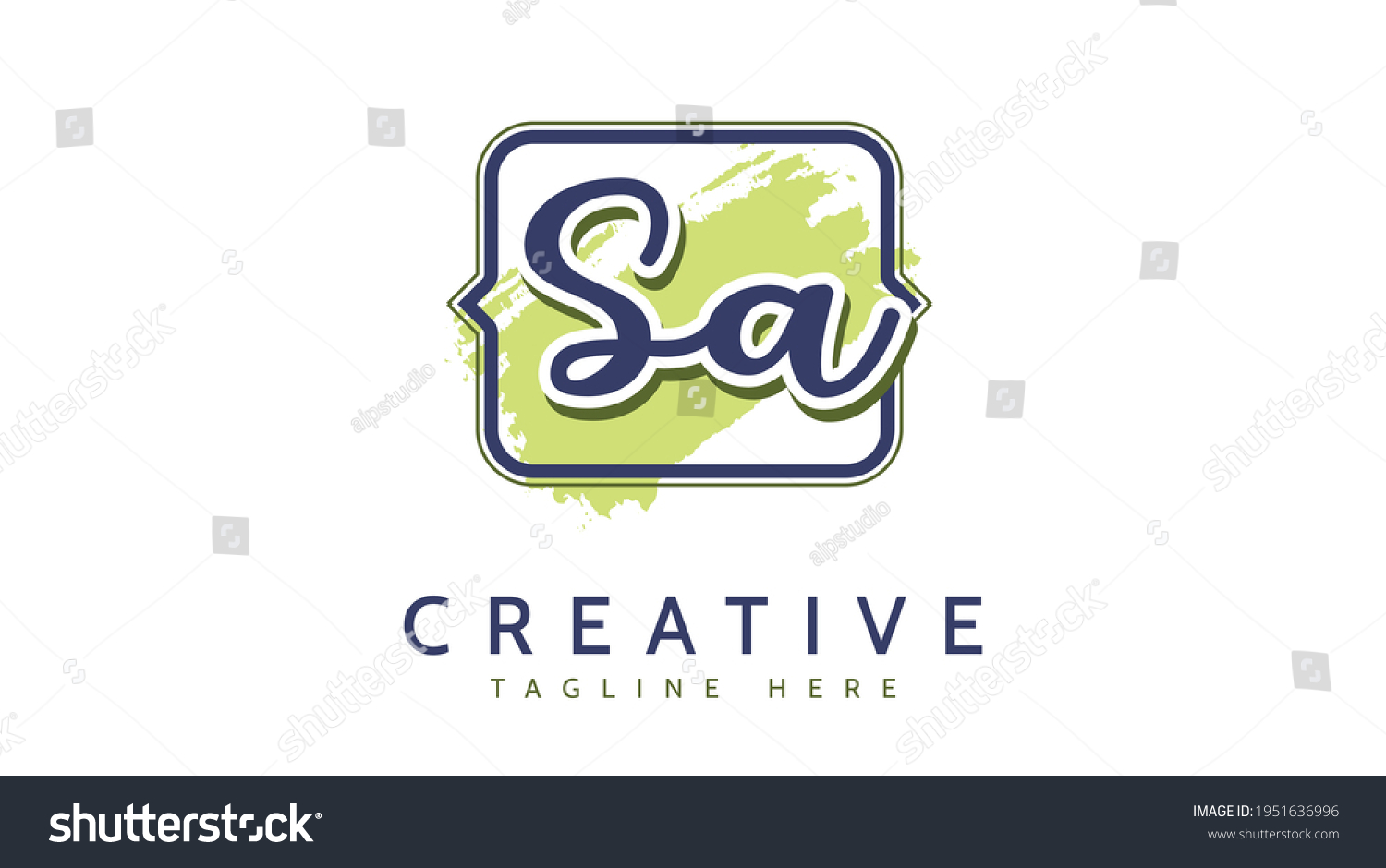 Sa Initials Handwriting Logo Vector Stock Vector (Royalty Free ...