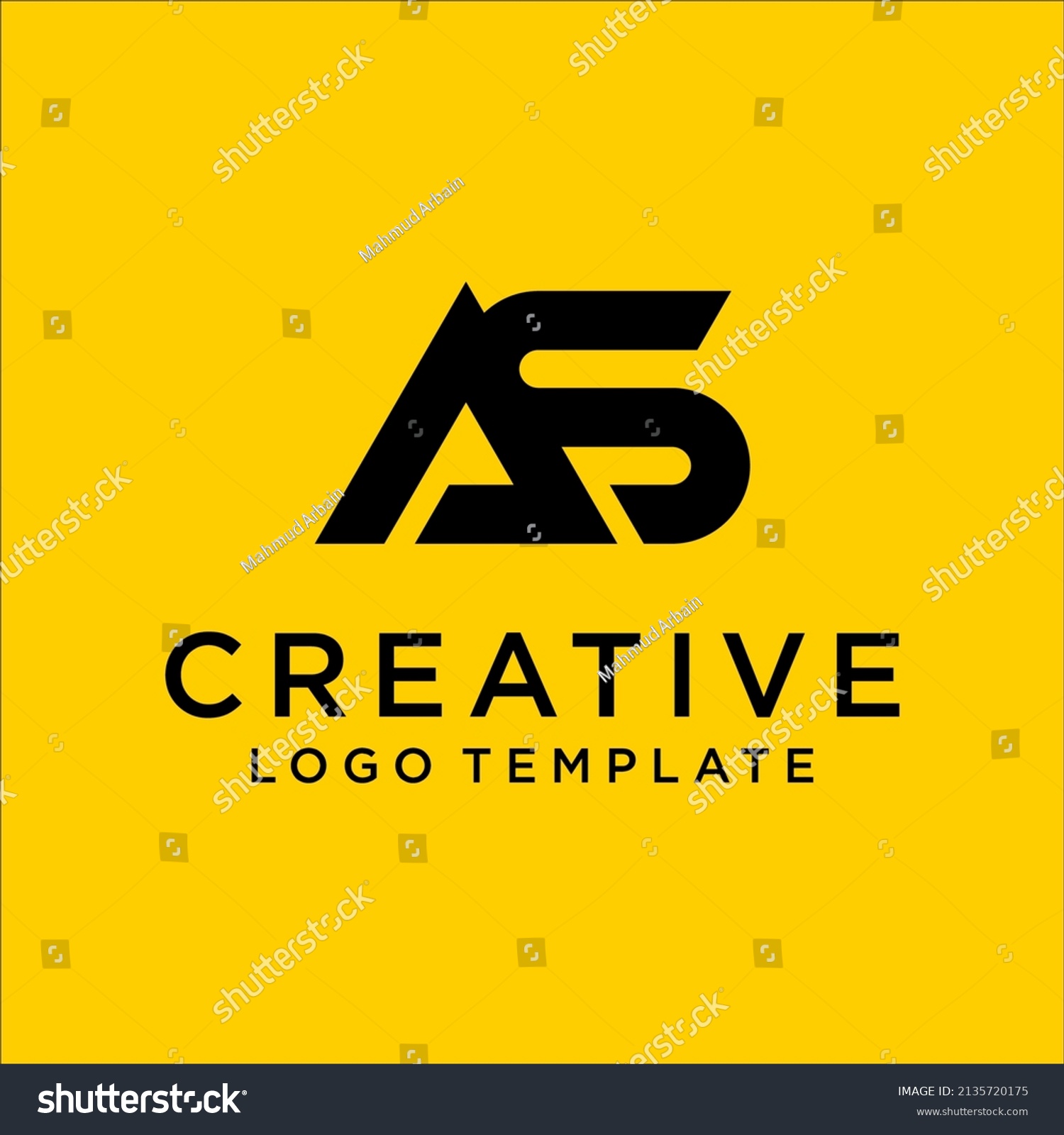 Sa Letter Logo Design Template Stock Vector (Royalty Free) 2135720175 ...