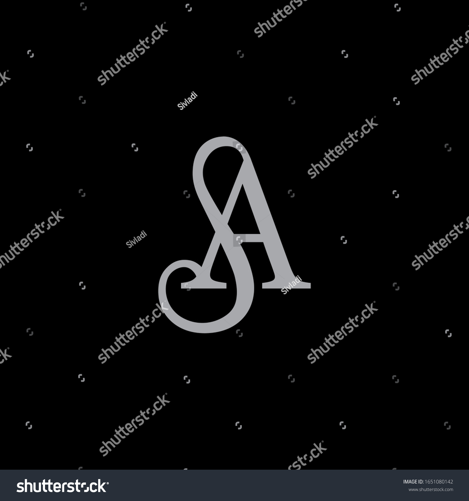 Sa Logo Design Vector Illustration Stock Vector (Royalty Free) 1651080142