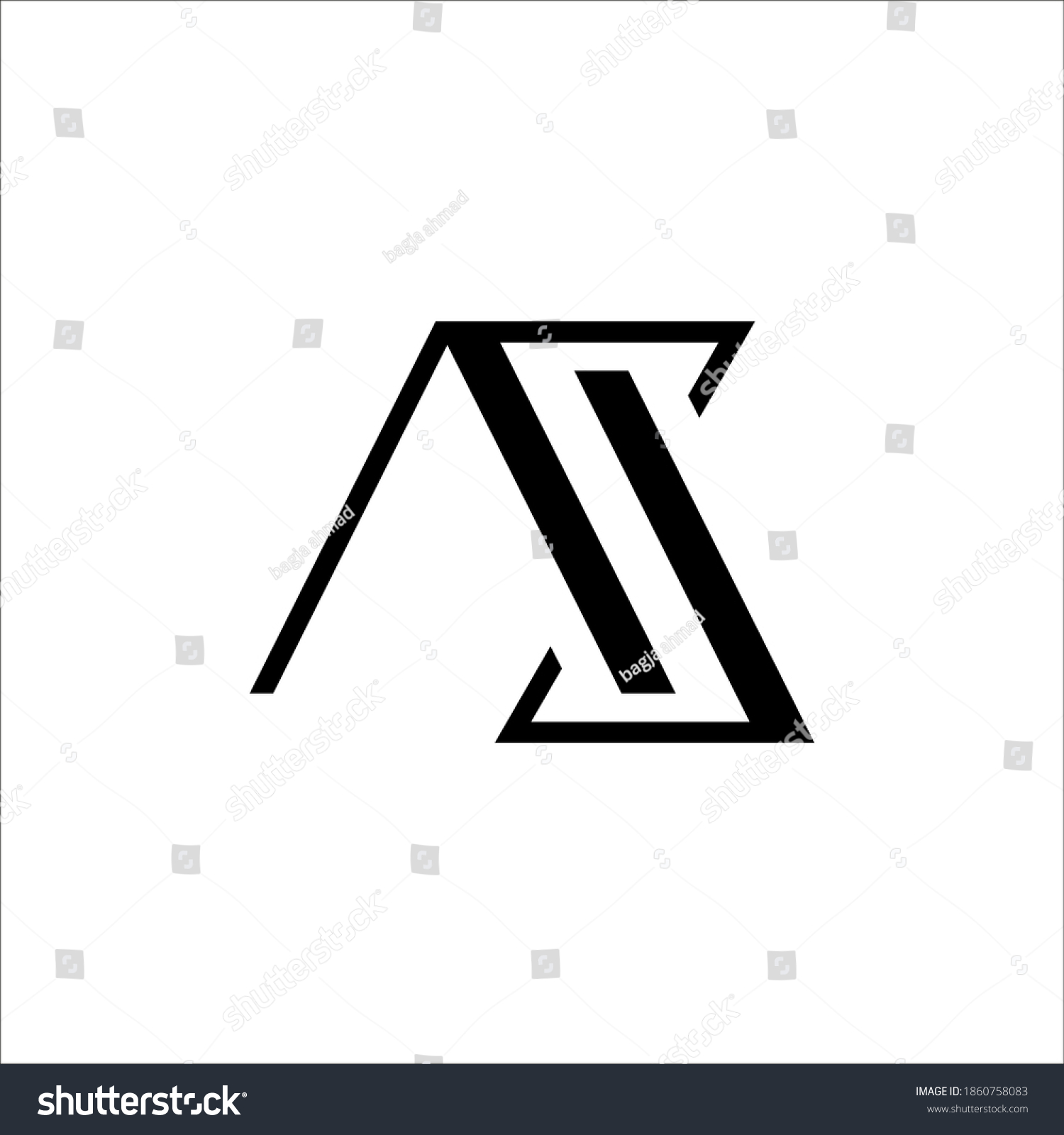 Sa Logo Design Vector Sign Stock Vector (Royalty Free) 1860758083