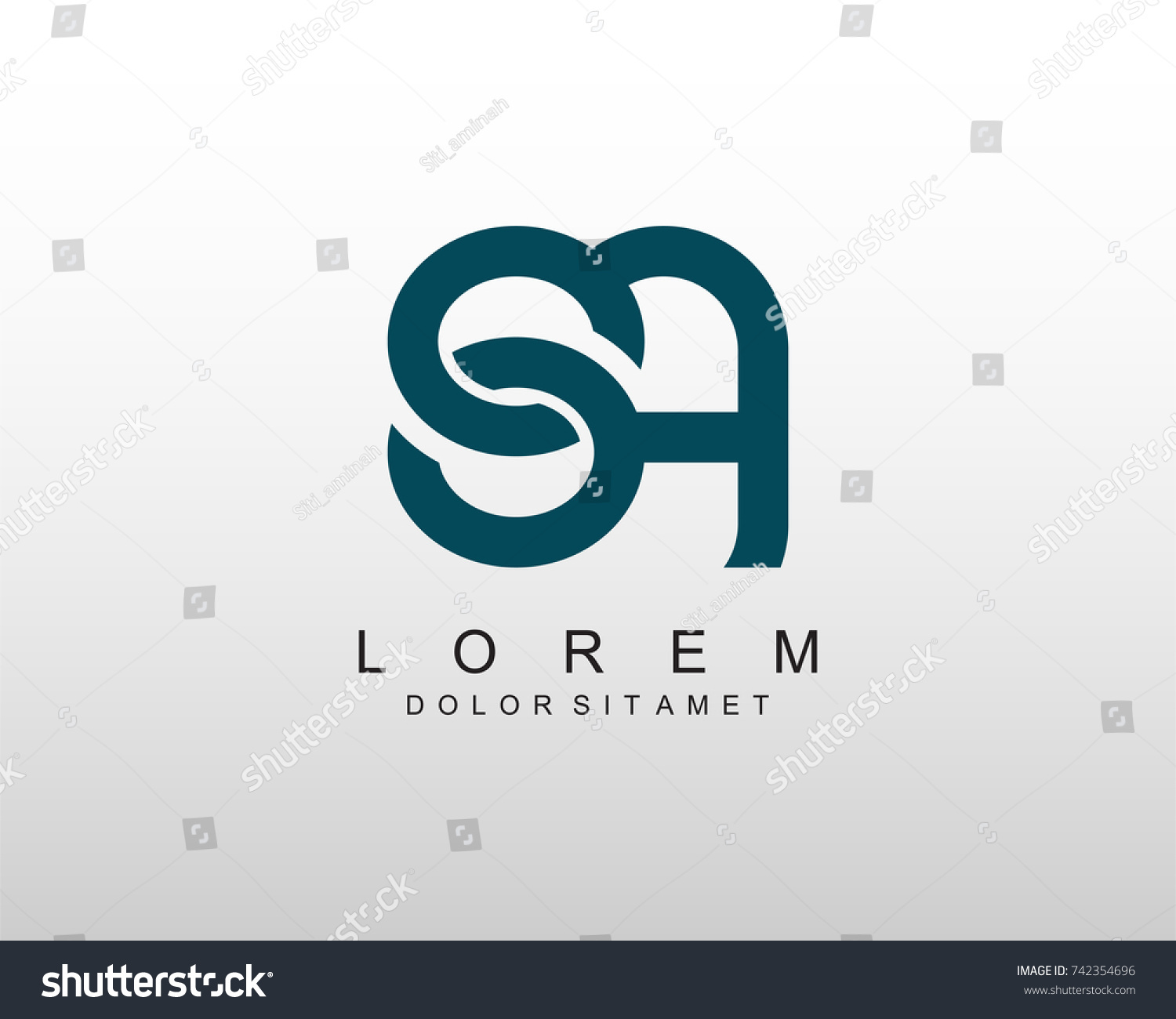 Vektor Stok Sa Logo Letter Design Template Element (Tanpa Royalti ...