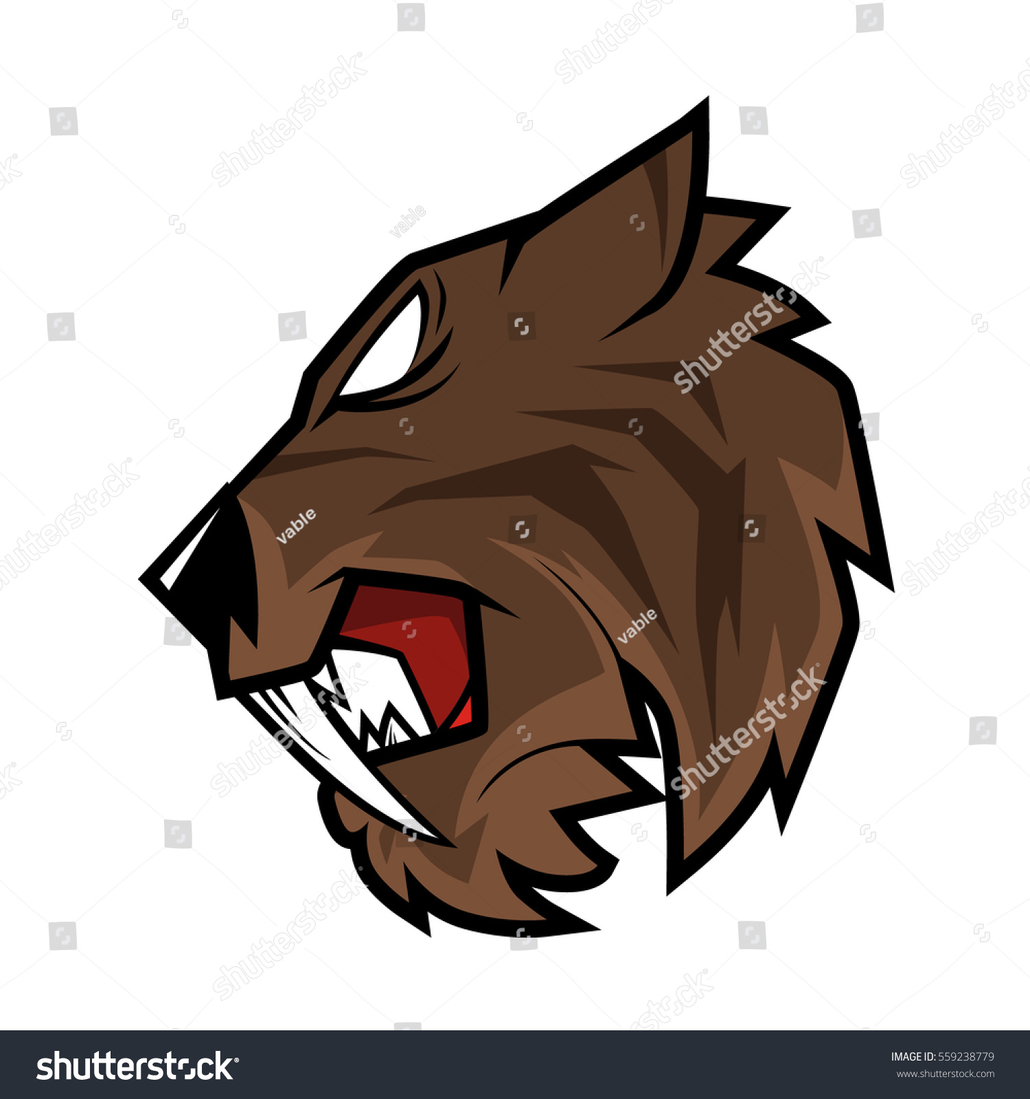 Saber Tooth Tiger Stock Vector 559238779 - Shutterstock