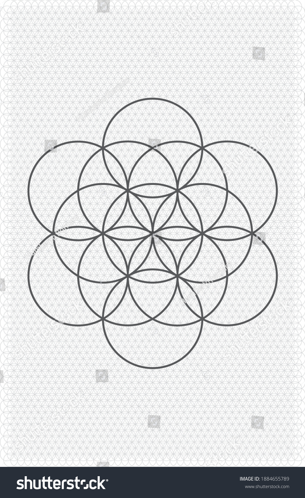 Sacred Geometry Rosette Light Background Stock Vector (Royalty Free ...
