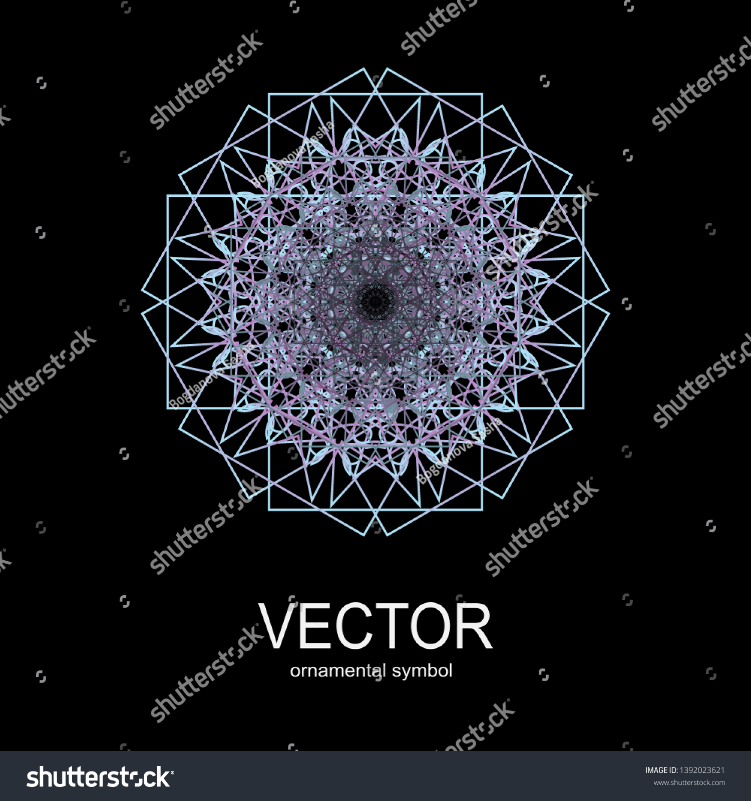 Sacred Geometry Spirographvector Elements Digital Watermark Stock ...