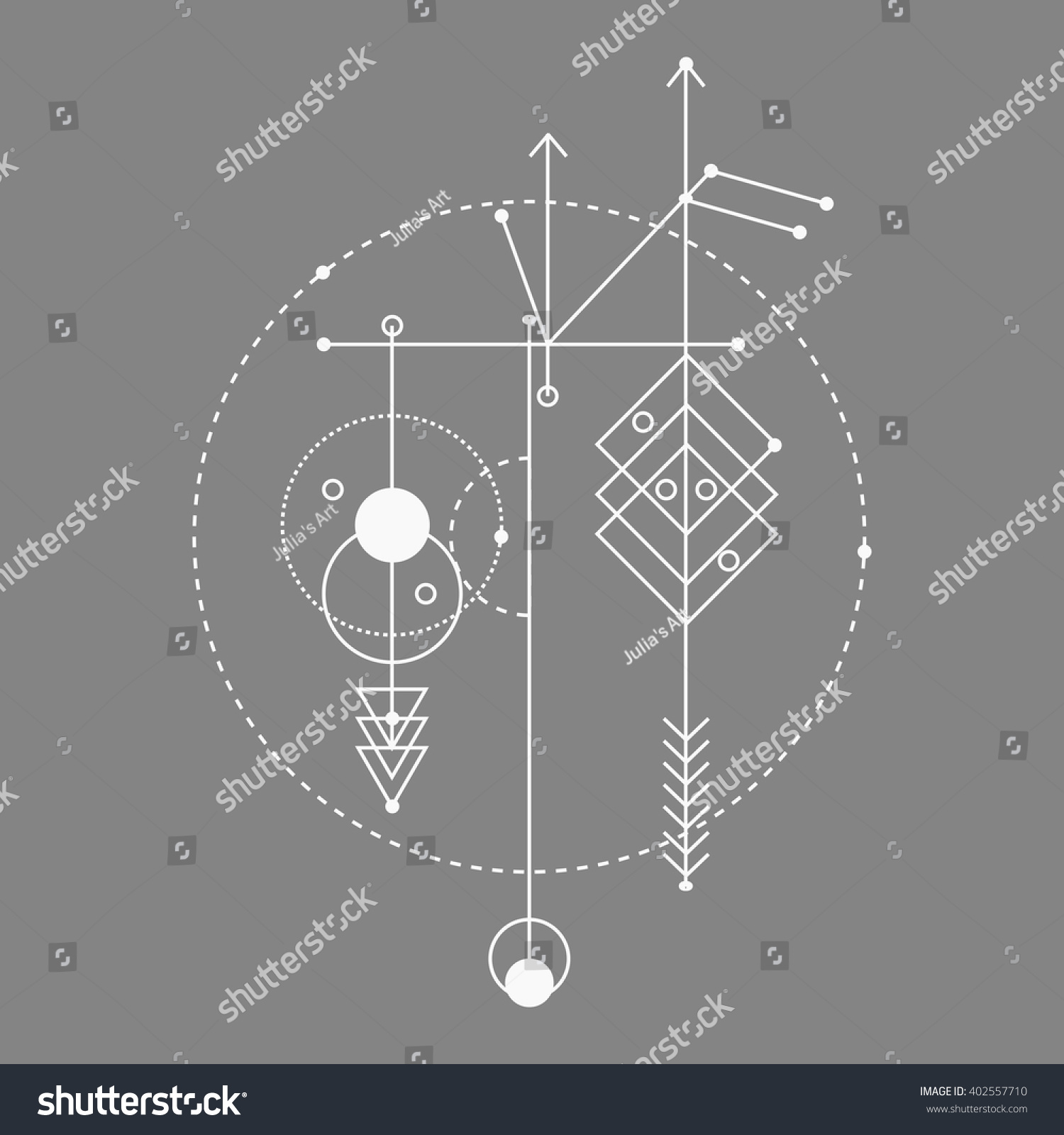 Sacred Geometry Vector Graphic Symbols Elements Stock Vector (Royalty ...