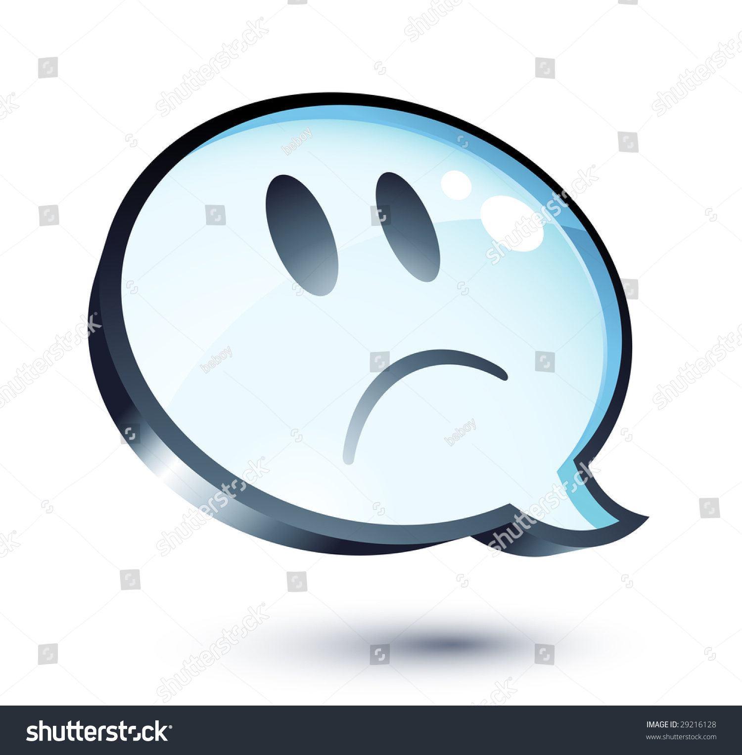 Sad Cartoon Bubble Stock Vector (Royalty Free) 29216128 - Shutterstock