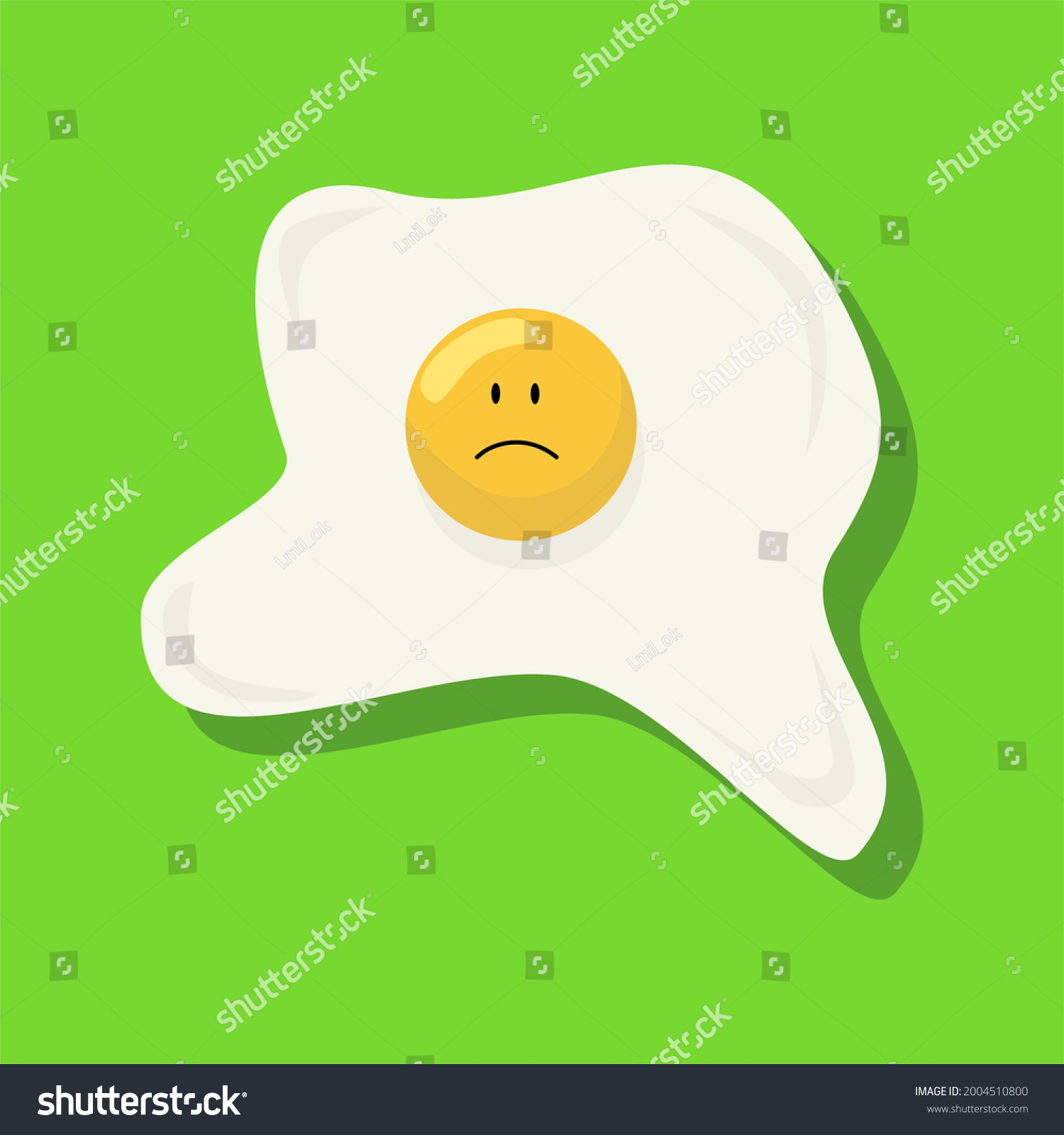 Sad Character Egg Vector Illustration Stock Vector (Royalty Free ...